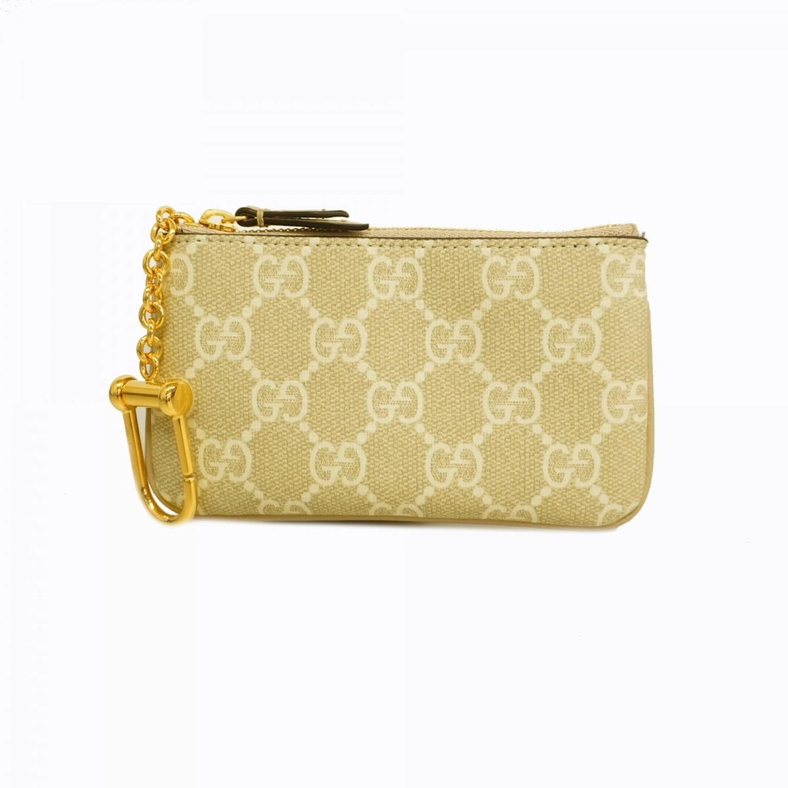 Gucci GG Supreme Coin Purse Beige Plastic ref.2069274 - Joli Closet