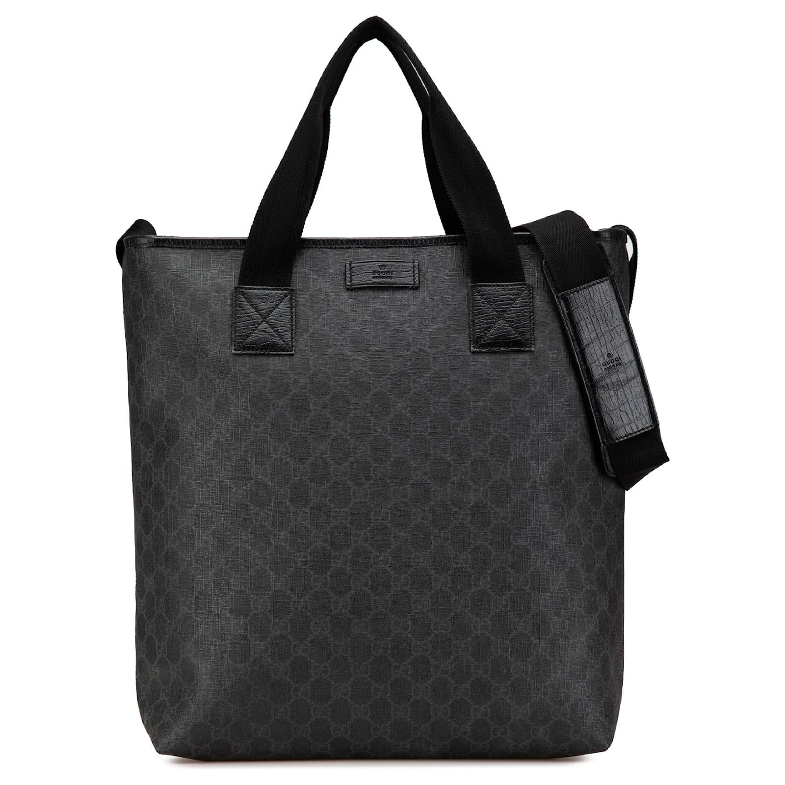 Gucci Black GG Supreme Vertical Satchel Cloth Cloth ref.2070069 - Joli ...