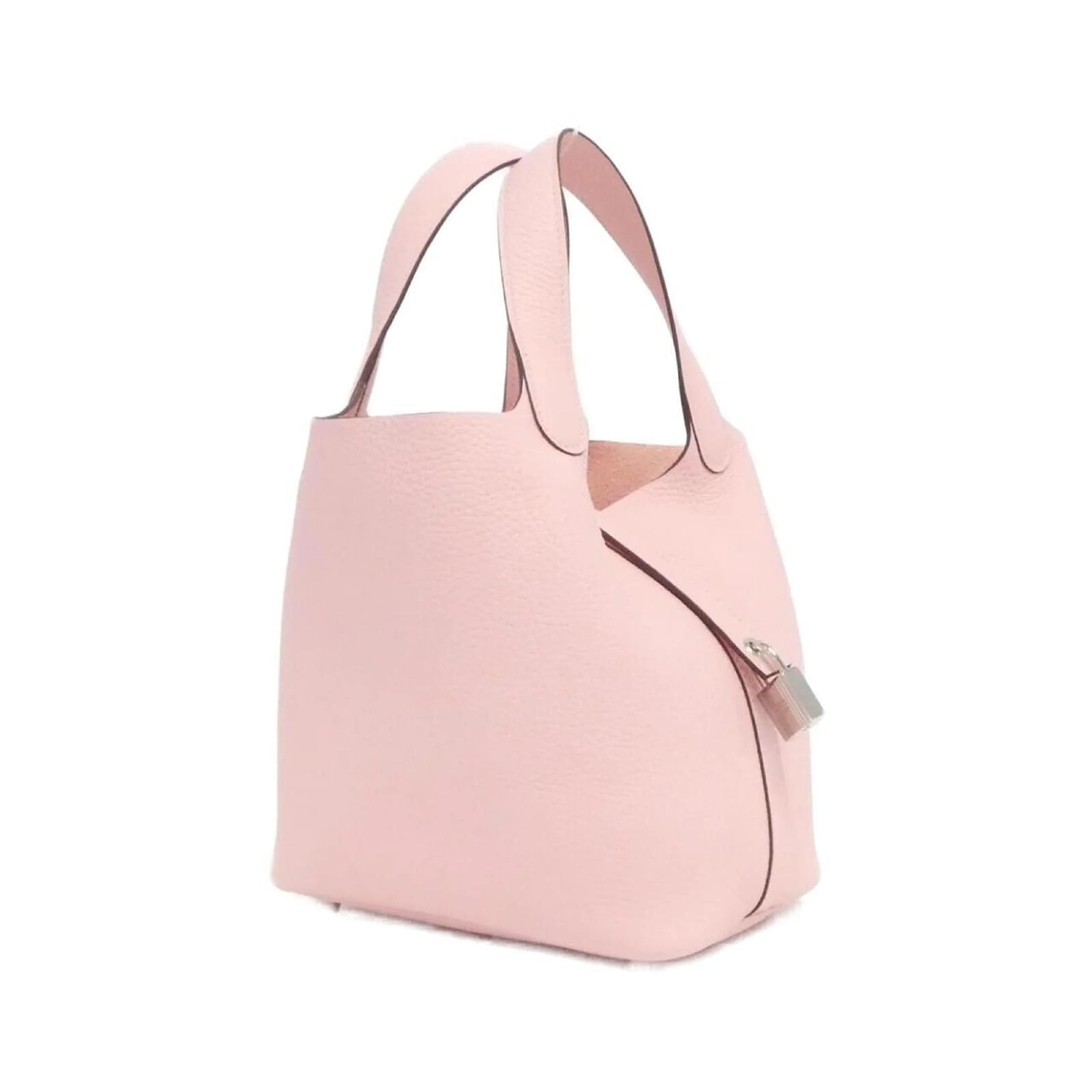 Hermès Hermes Picotin Lock PM Handbag Pink Leather ref.2074024 - Joli ...
