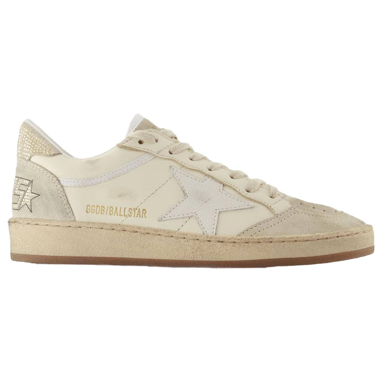 Ballstar Sneakers - Golden Goose Deluxe Brand - Leather - White Pony ...