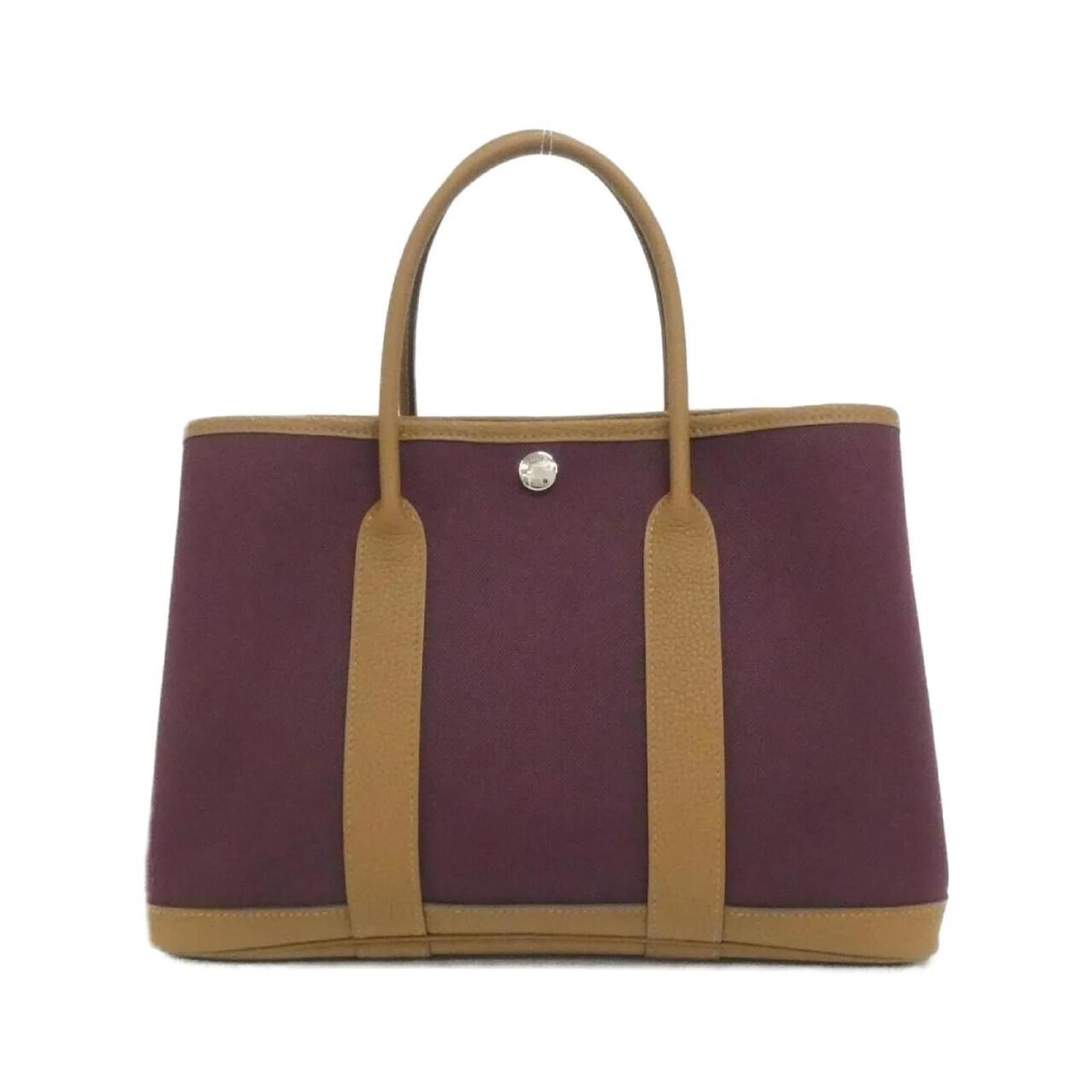 Hermès Hermes Garden Party Handbag Brown Prune Leather ref.2074919 ...