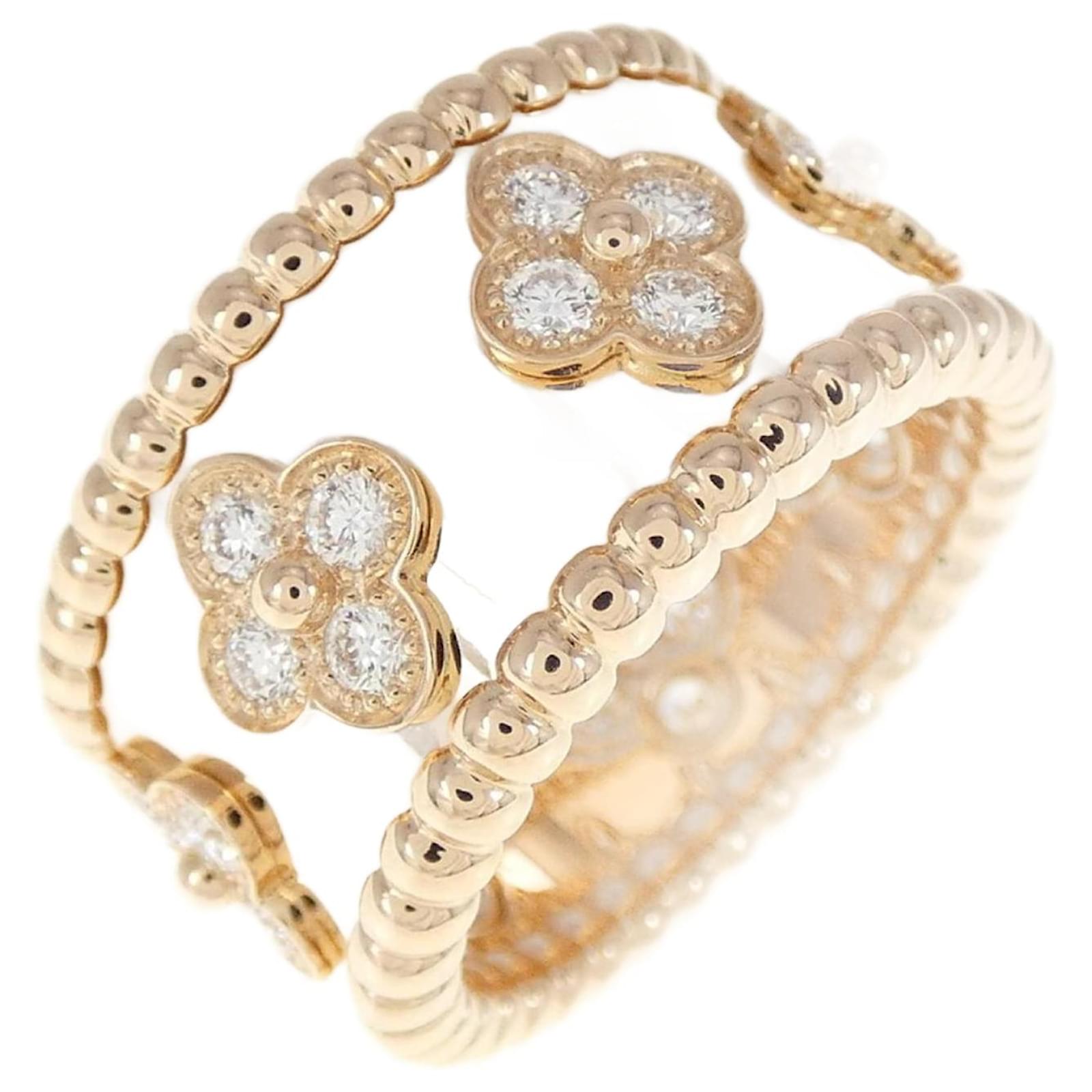 Van Cleef & Arpels Perlée Clover Small Ring Pink gold ref.2074940 ...