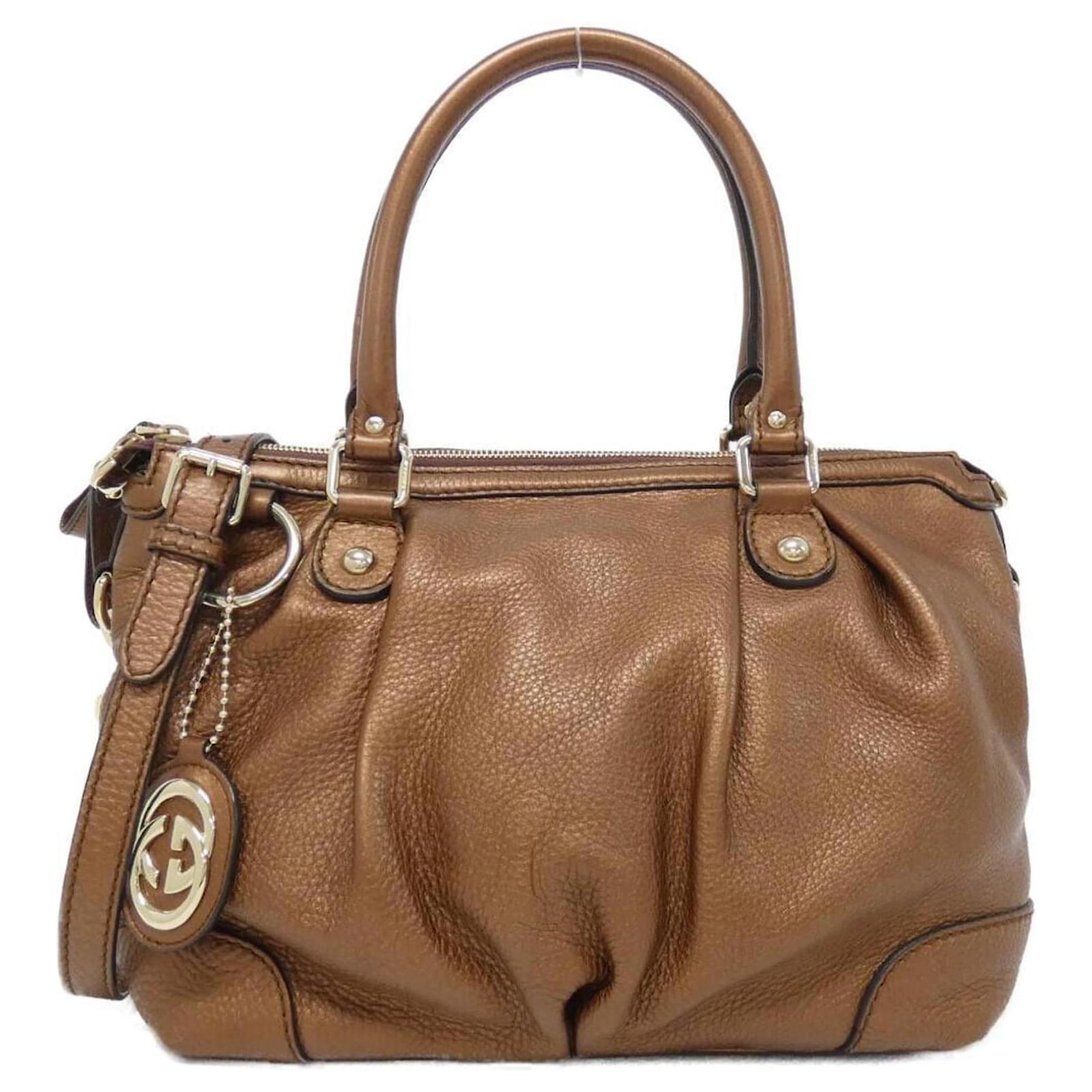 Gucci 247902 Handbag Metallic Bronze Leather ref.2075337 - Joli Closet
