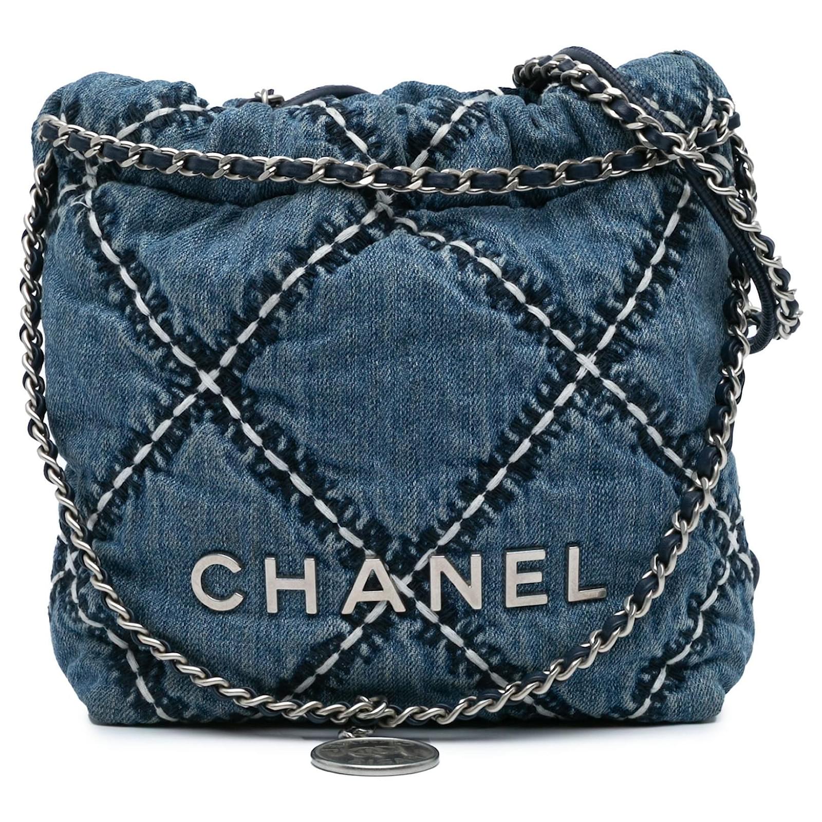 CHANEL Handbags T. Leather Blue ref.2076409 - Joli Closet