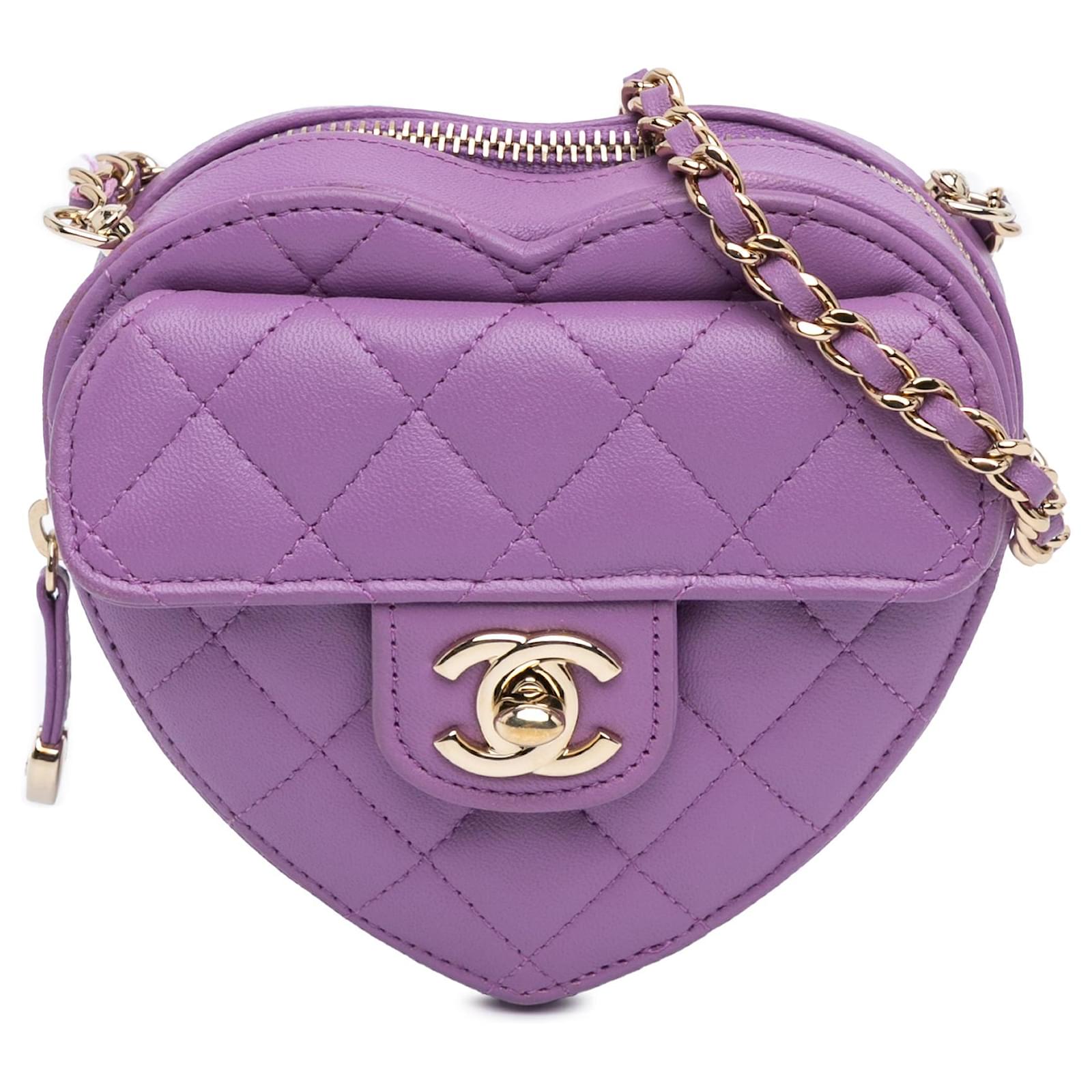 CHANEL Handbags T. Leather Purple ref.2078206 - Joli Closet