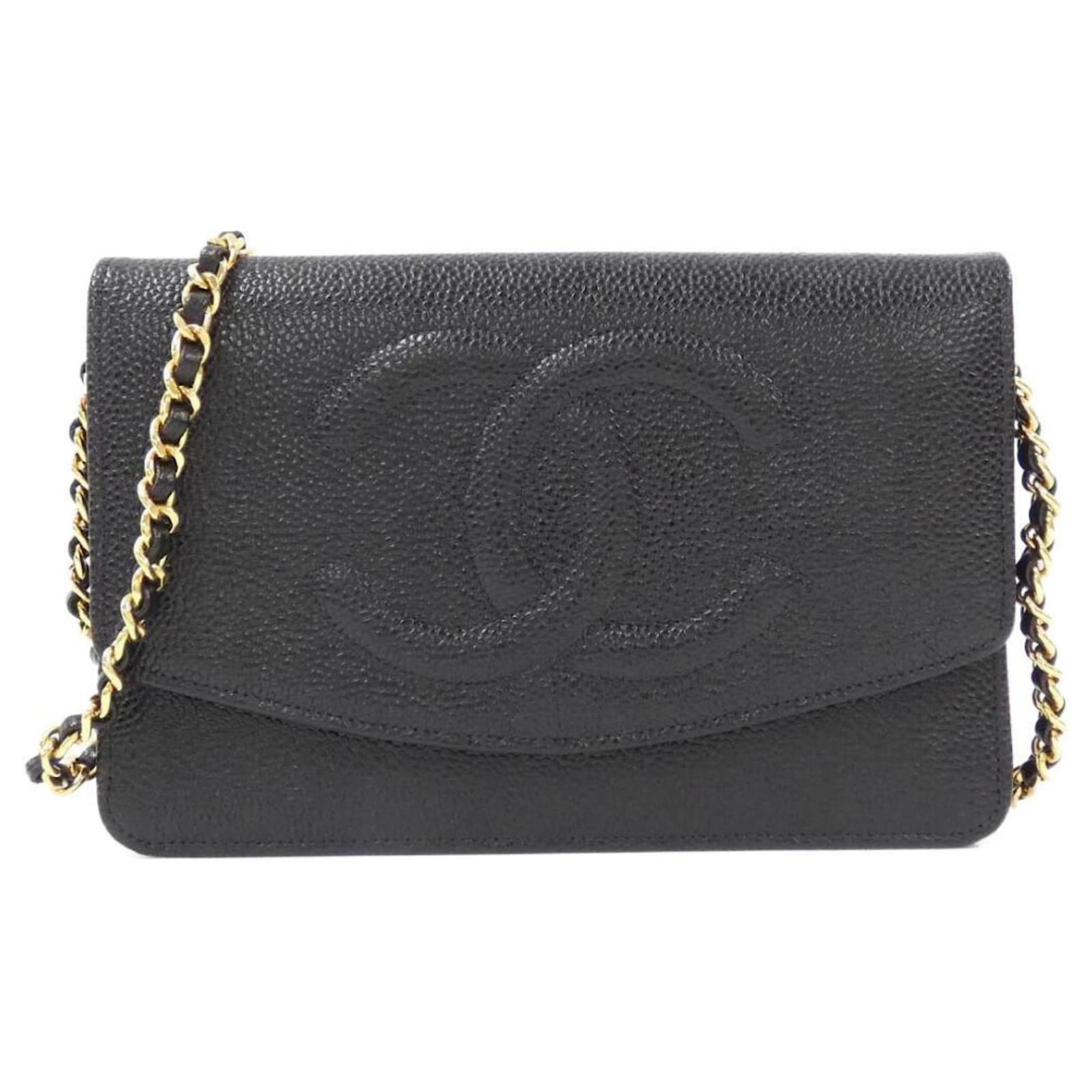 Chanel Timeless CC Line 05281 Chain Wallet Black Leather ref.2081290 ...