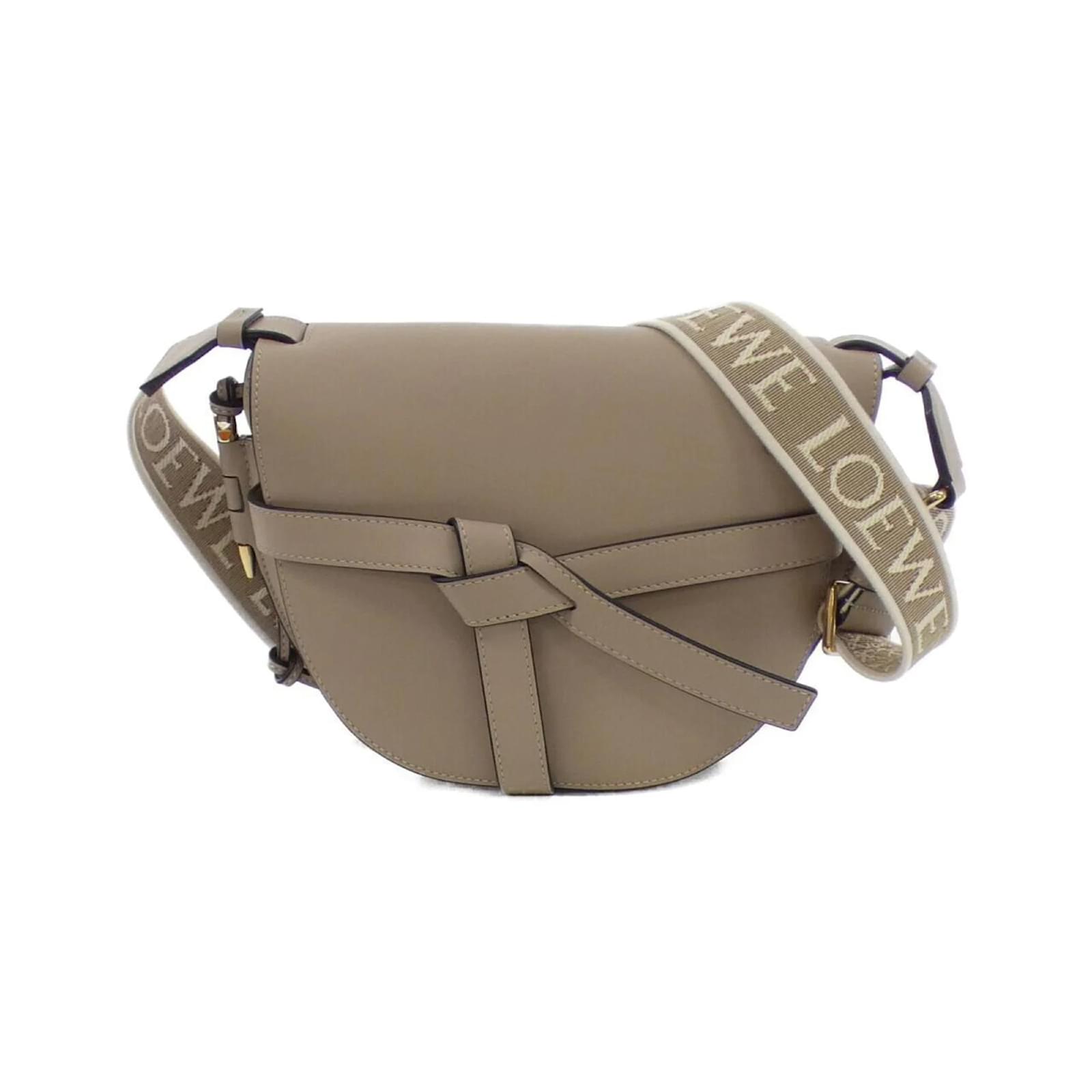 Loewe Gate Small Shoulder Bag Sand Leather Cloth ref.JC2082095 (Sold ...