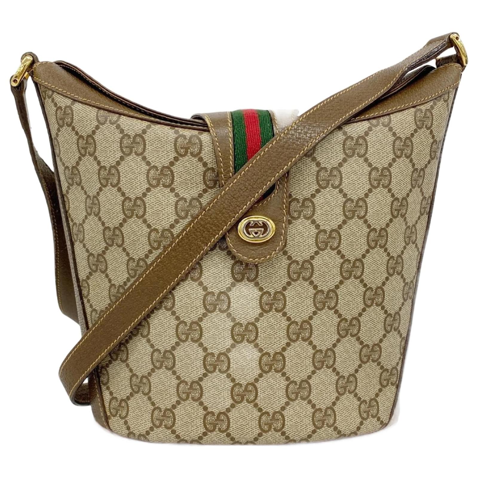 Gucci Shoulder Bag GG Supreme Sherry Line Brown Plastic ref.2082725 ...