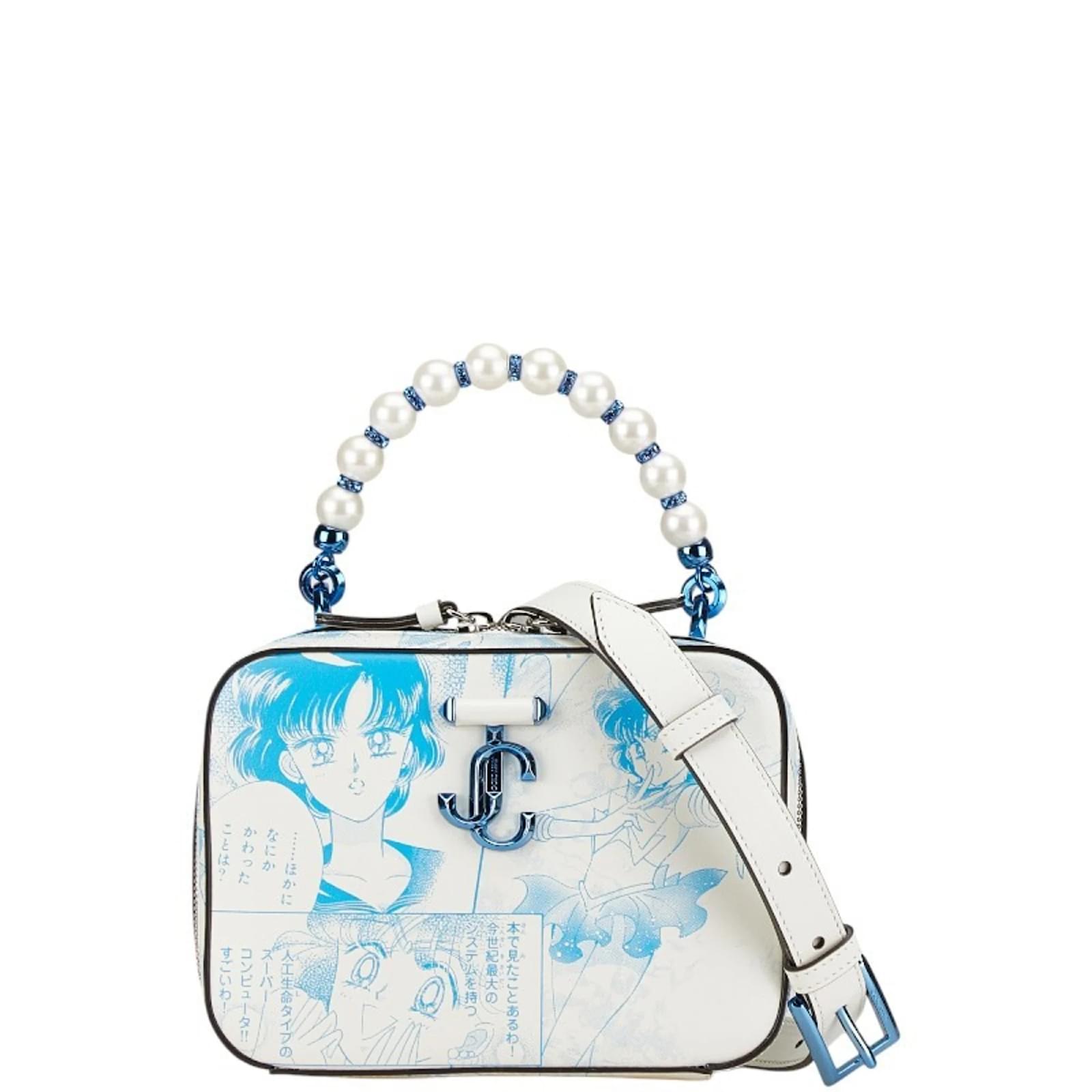 Jimmy Choo x Sailor Moon Mercury Mizuno Ami Handbag White Leather ref ...