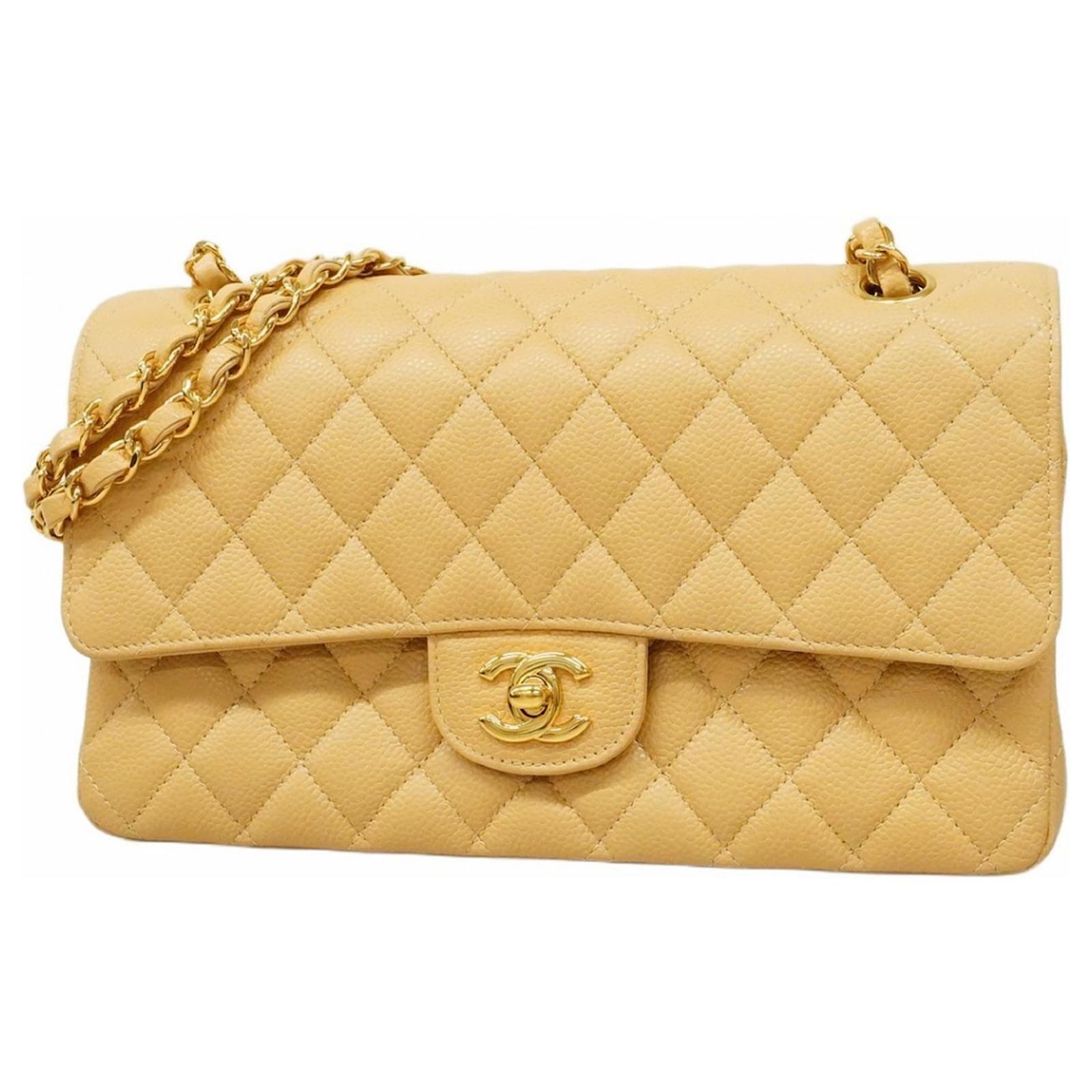 Chanel Beige Caviar Leather Shoulder Bag ref.2083288 - Joli Closet
