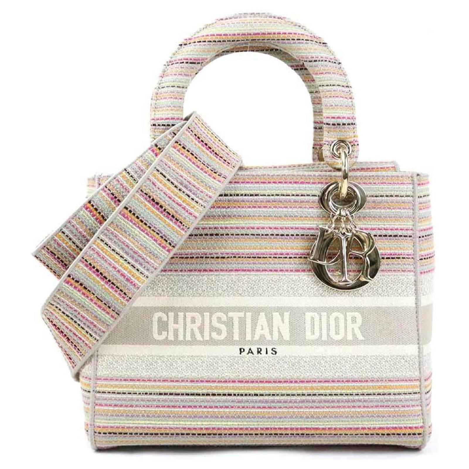 Christian Dior Lady Delight Multicolor Canvas Handbag Multiple colors ...