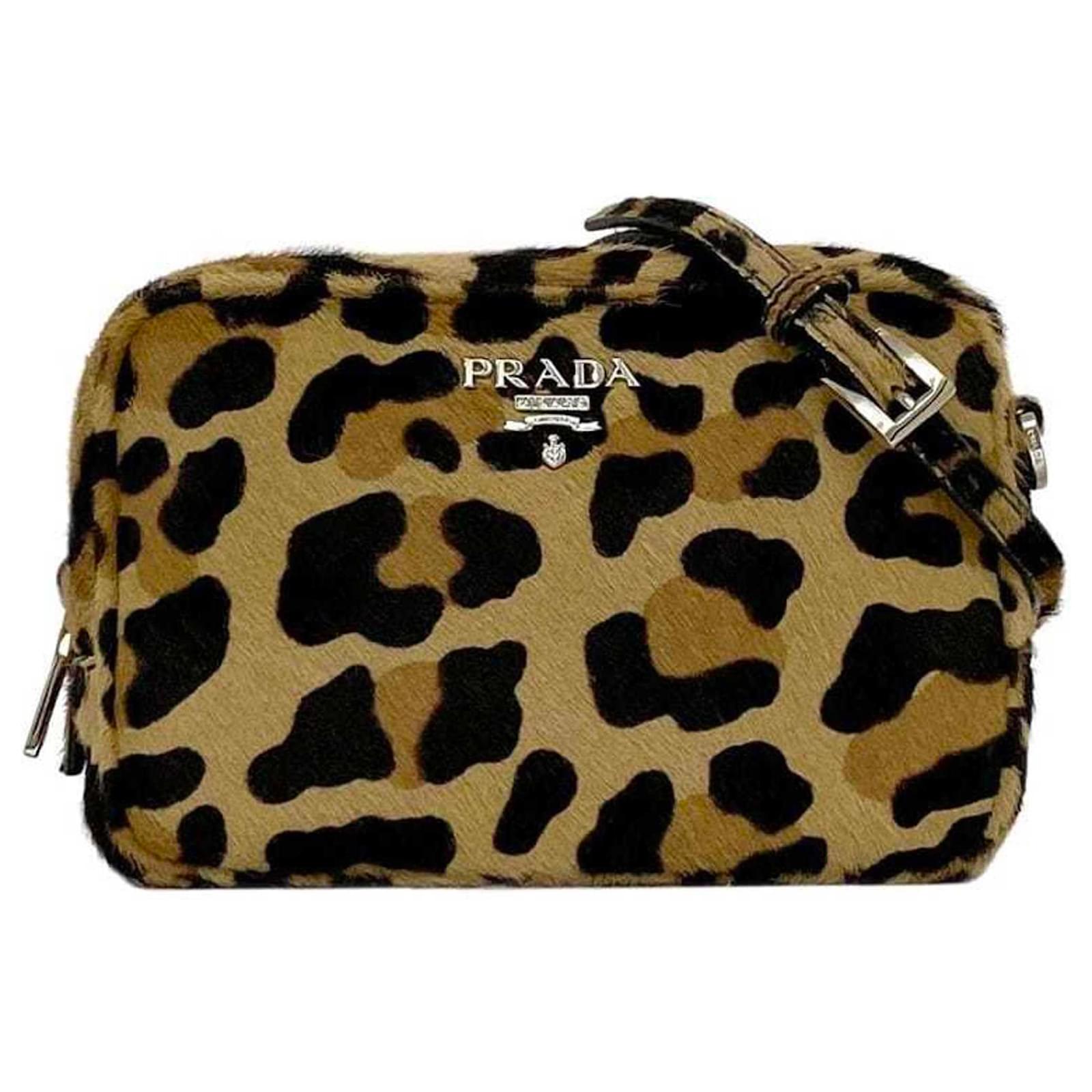 Prada Mini Shoulder Bag in Beige Leopard Print Leather ref.2083985 ...