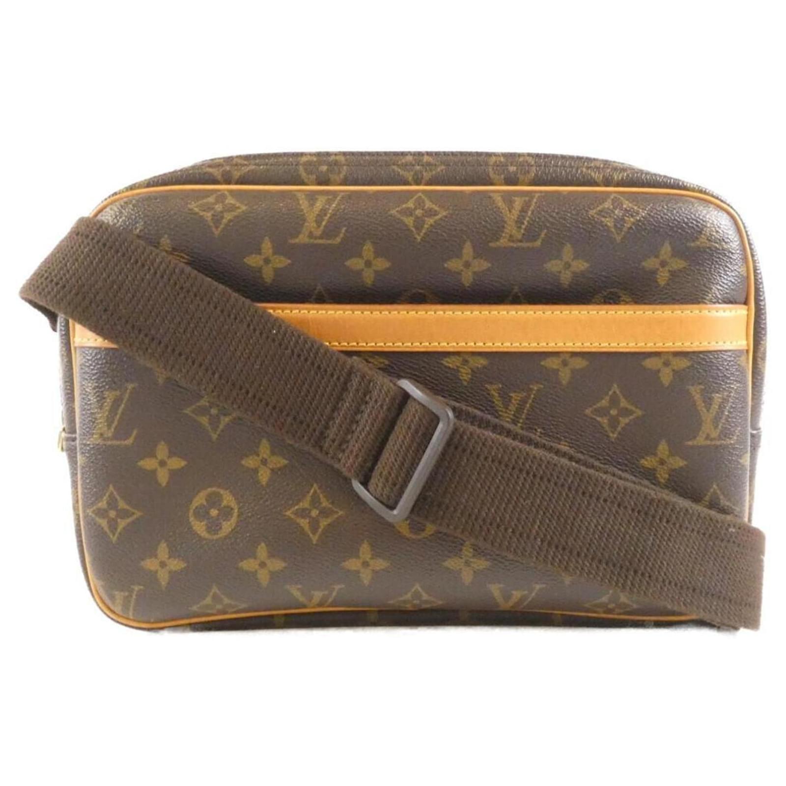 Louis Vuitton Monogram Reporter Shoulder Bag Brown Patent leather ref ...