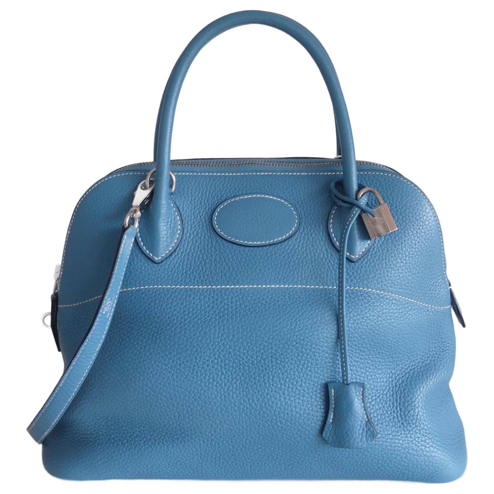 Hermès Hermes Bolide 31 Bag Blue Leather ref.2085261 - Joli Closet