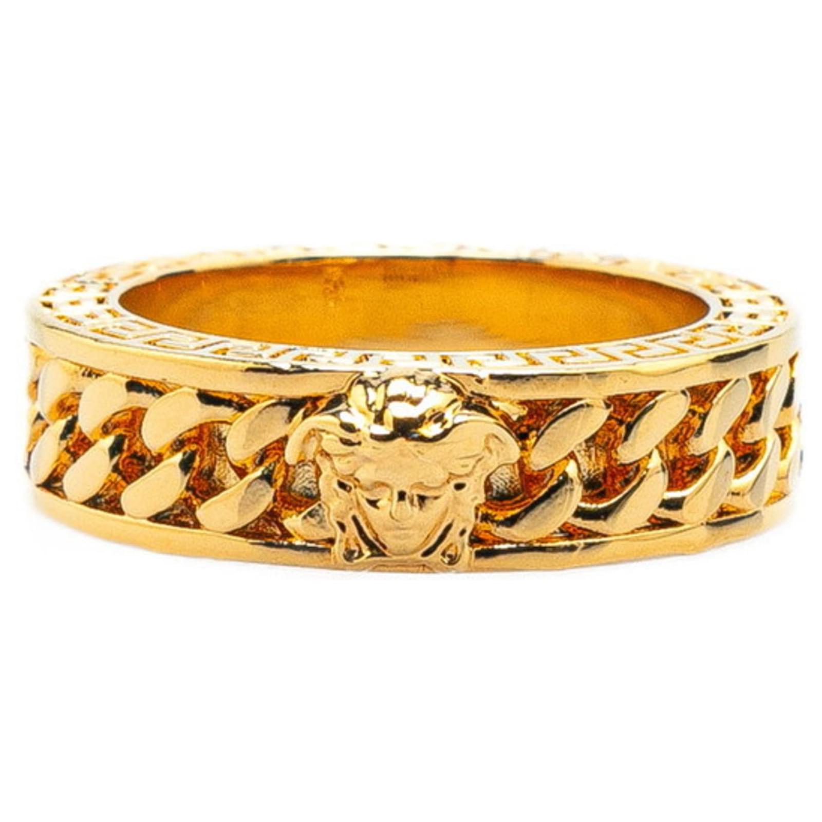 Versace Medusa Chain Ring #15 Golden Metal ref.2090371 - Joli Closet