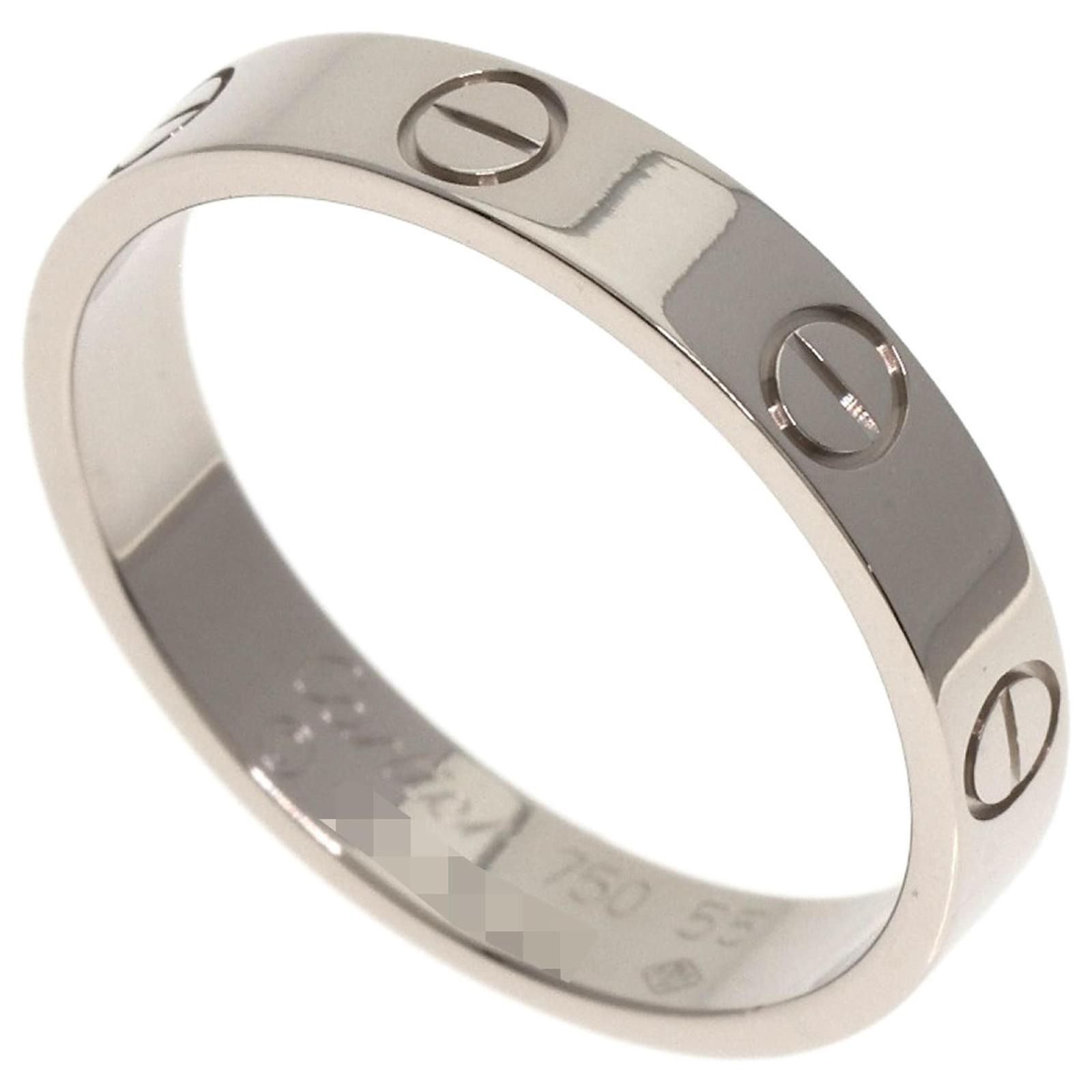 Cartier Mini Love Ring in 18K White Gold ref.2090695 - Joli Closet