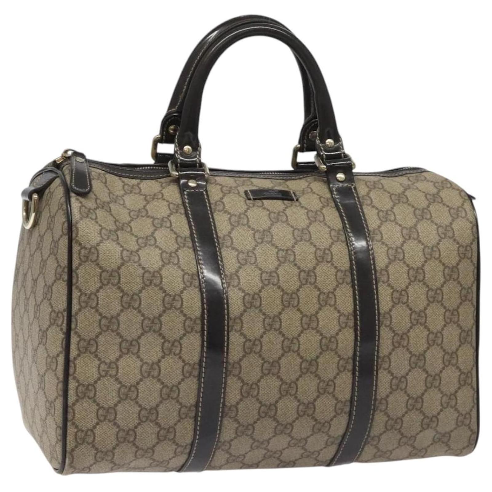 GUCCI GG Supreme Boston Bag PVC Beige 193603 Auth ar13285 ref.2091354 ...