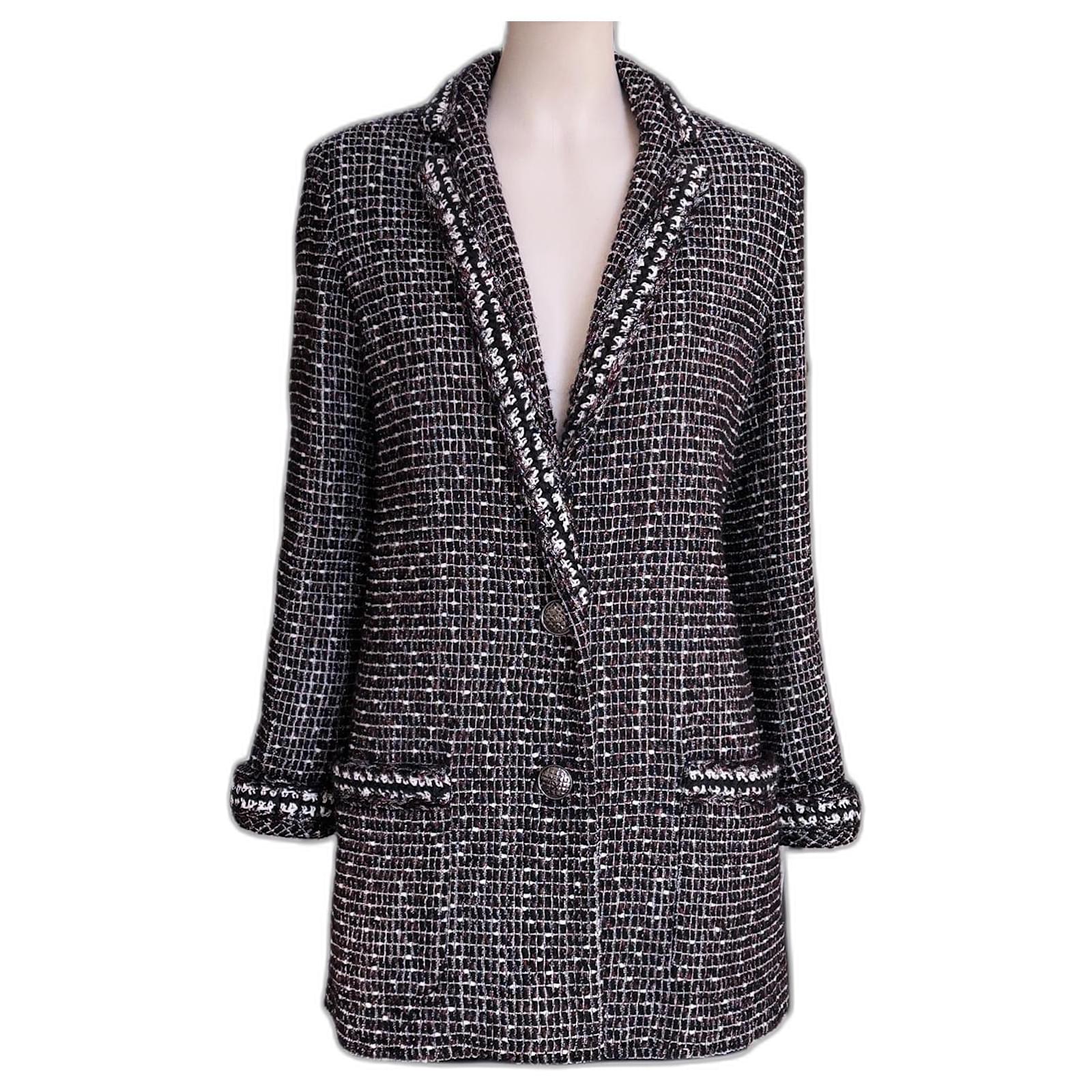 Chanel New Ad Campaign Black Shimmer Tweed Jacket 36 FR ref.2091707 - Joli Closet