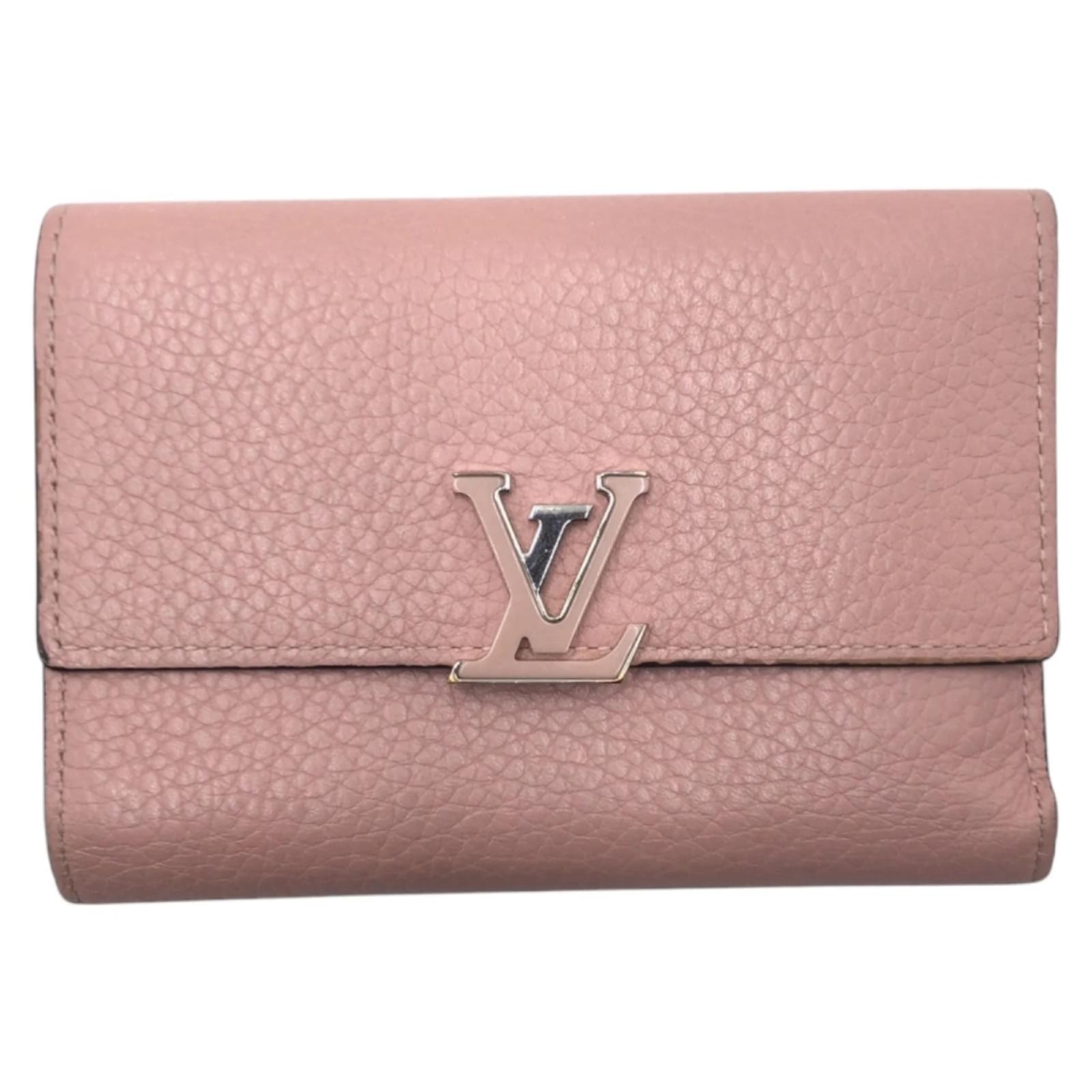 Capucines Louis Vuitton Pink Leather Tri-fold Wallet ref.2092198 - Joli ...