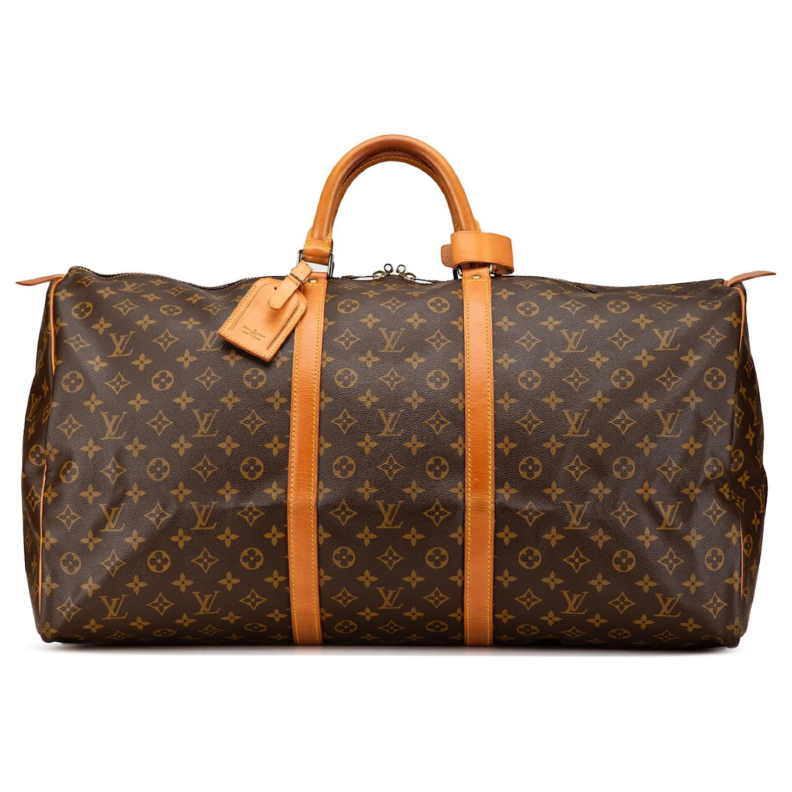 Louis Vuitton Brown Monogram Keepall 60 Cloth ref.2092496 - Joli Closet