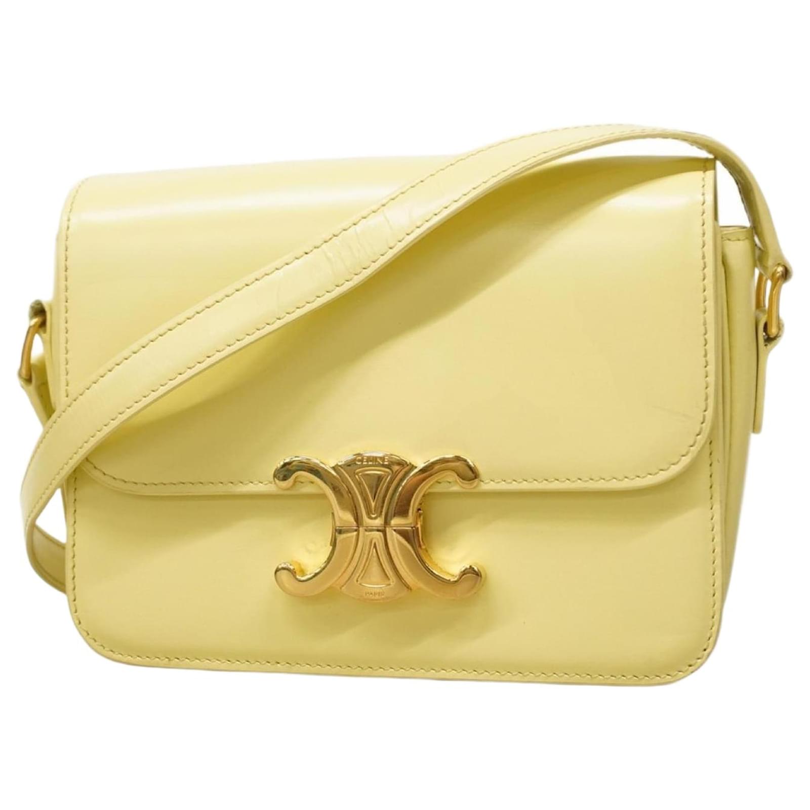 Céline Celine Yellow Leather Shoulder Bag ref.2093265 - Joli Closet