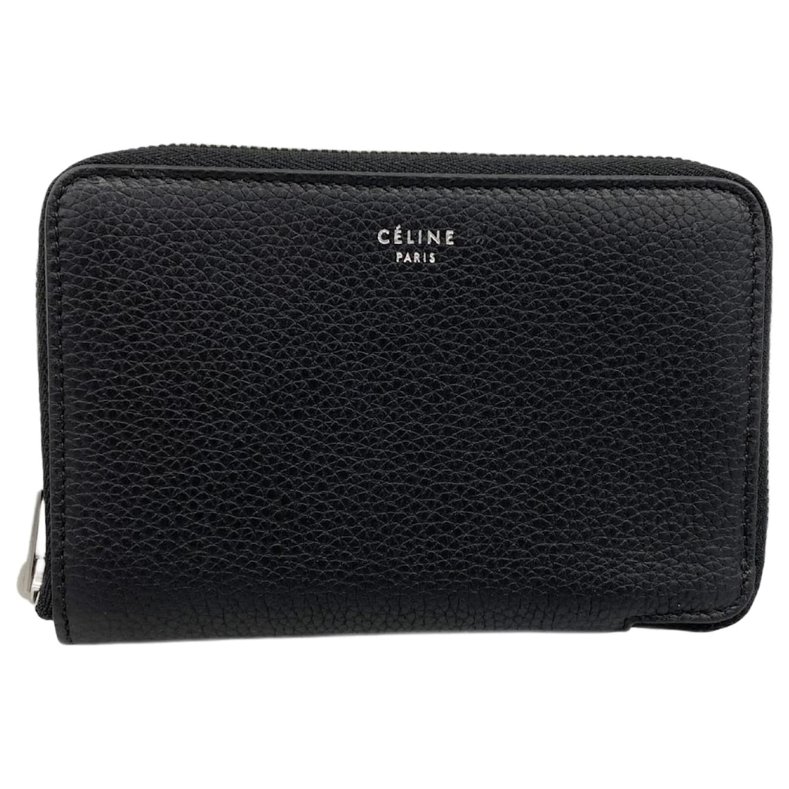 Céline Celine Black Leather Long Wallet ref.2093438 - Joli Closet