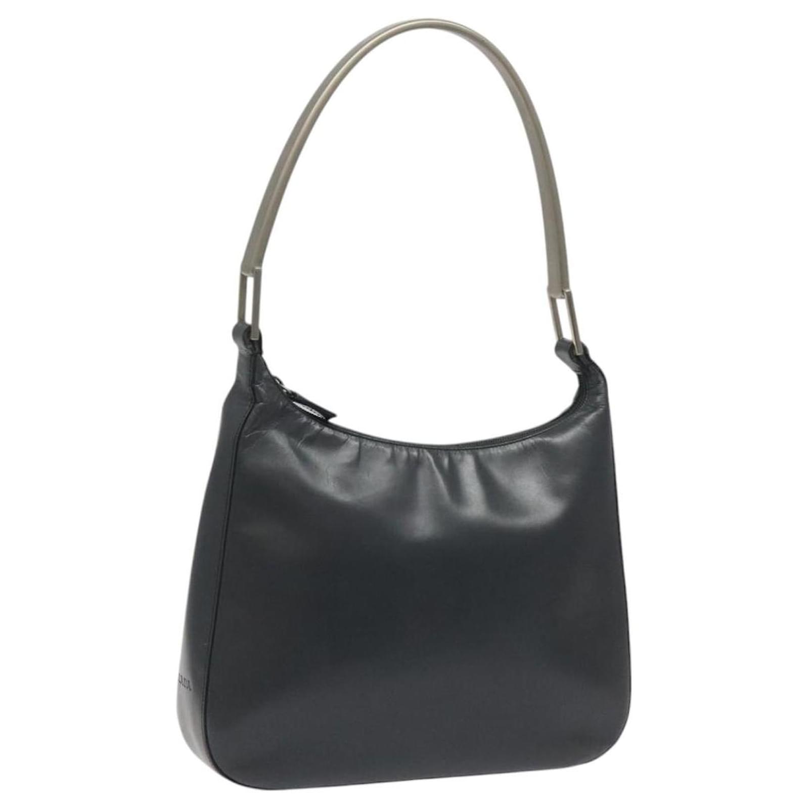 PRADA Shoulder Bag Leather Gray Auth BD565 Brown ref.2093777 - Joli Closet