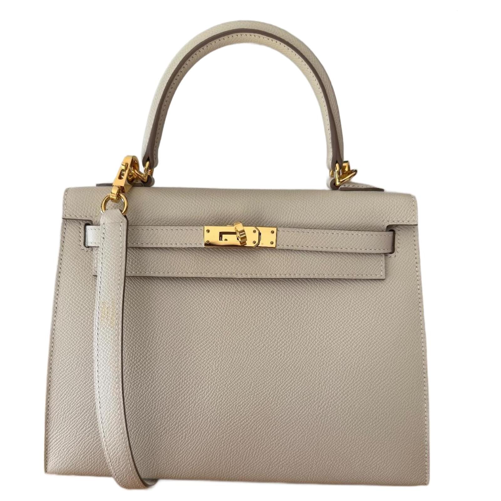 Hermès Kelly 25 saddler Cream Leather ref.2093859 - Joli Closet