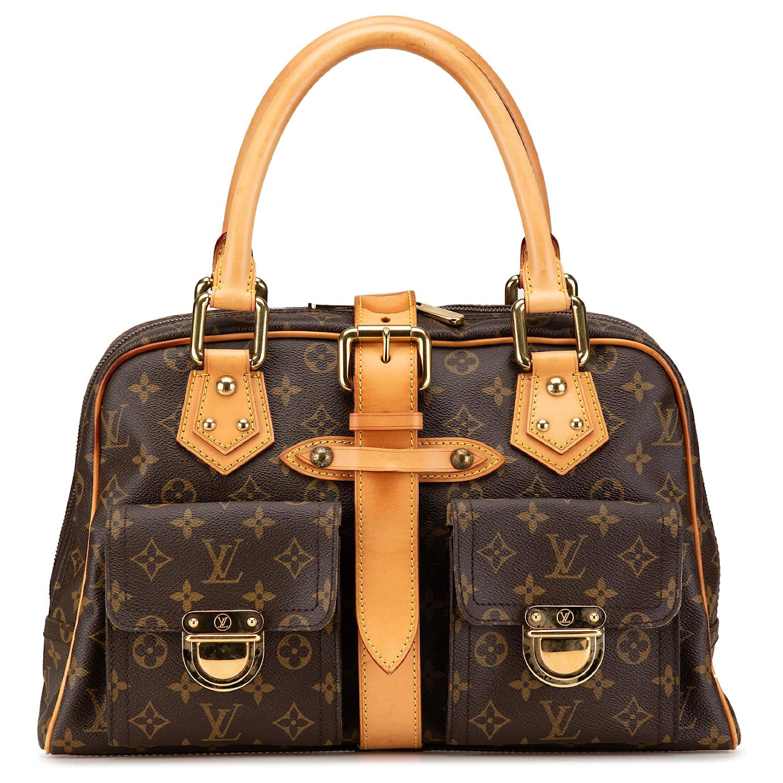 Louis Vuitton Brown Monogram Manhattan GM Leather Cloth ref.2094580 ...