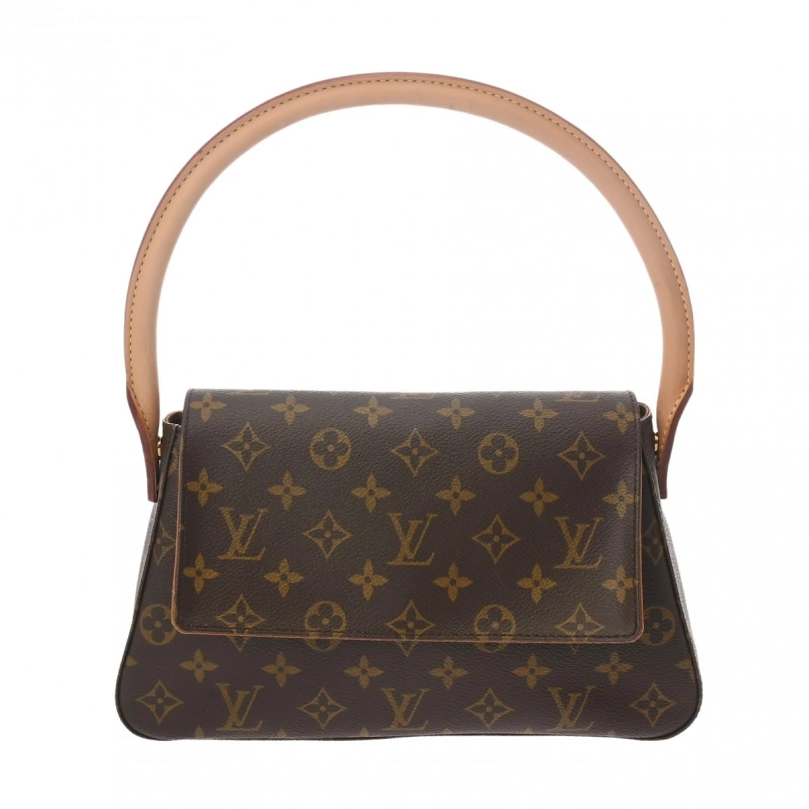 Louis Vuitton Monogram Mini Looping Shoulder Bag Brown Cloth ref ...