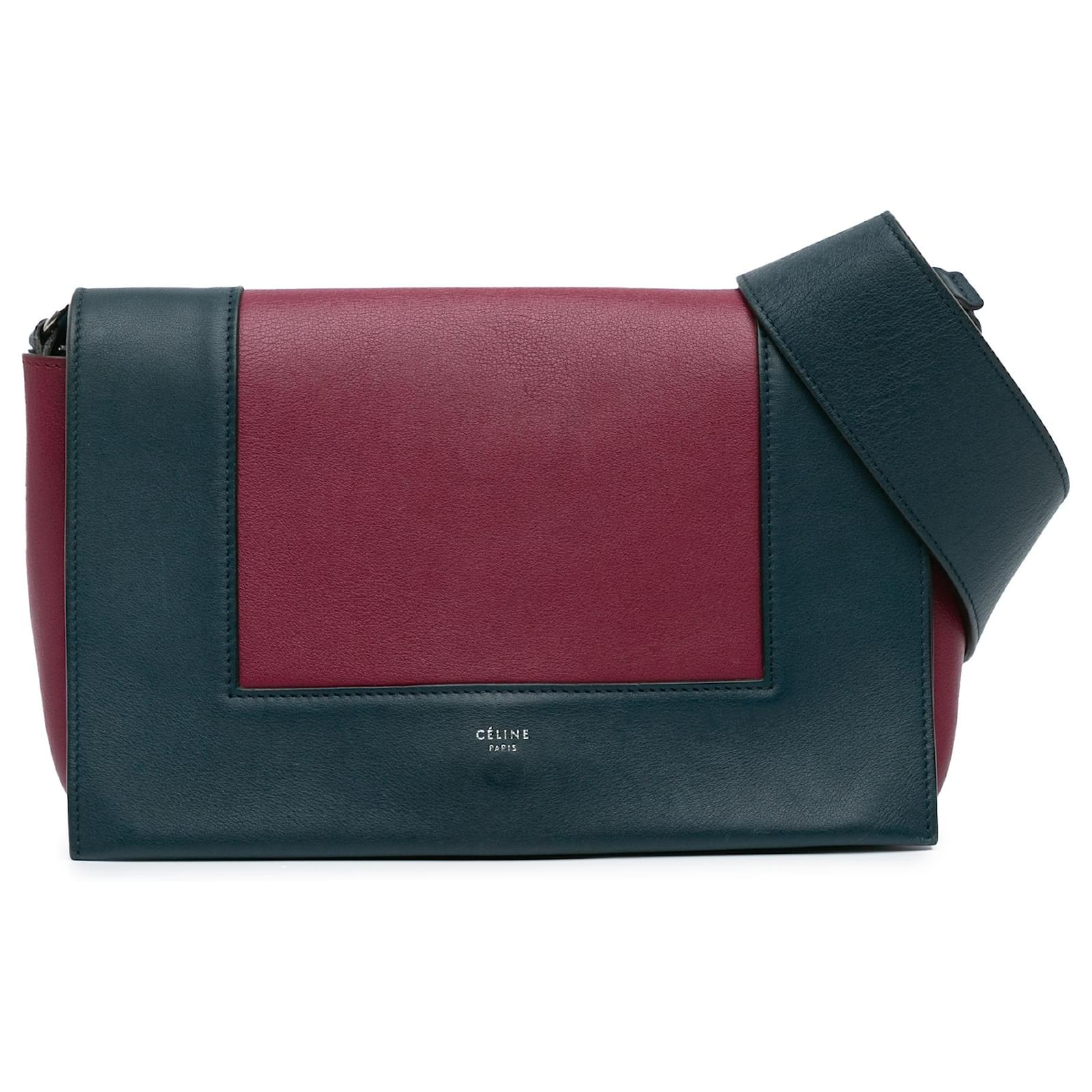 Céline Celine Red Leather Frame Shoulder Bag Pony-style calfskin ref ...