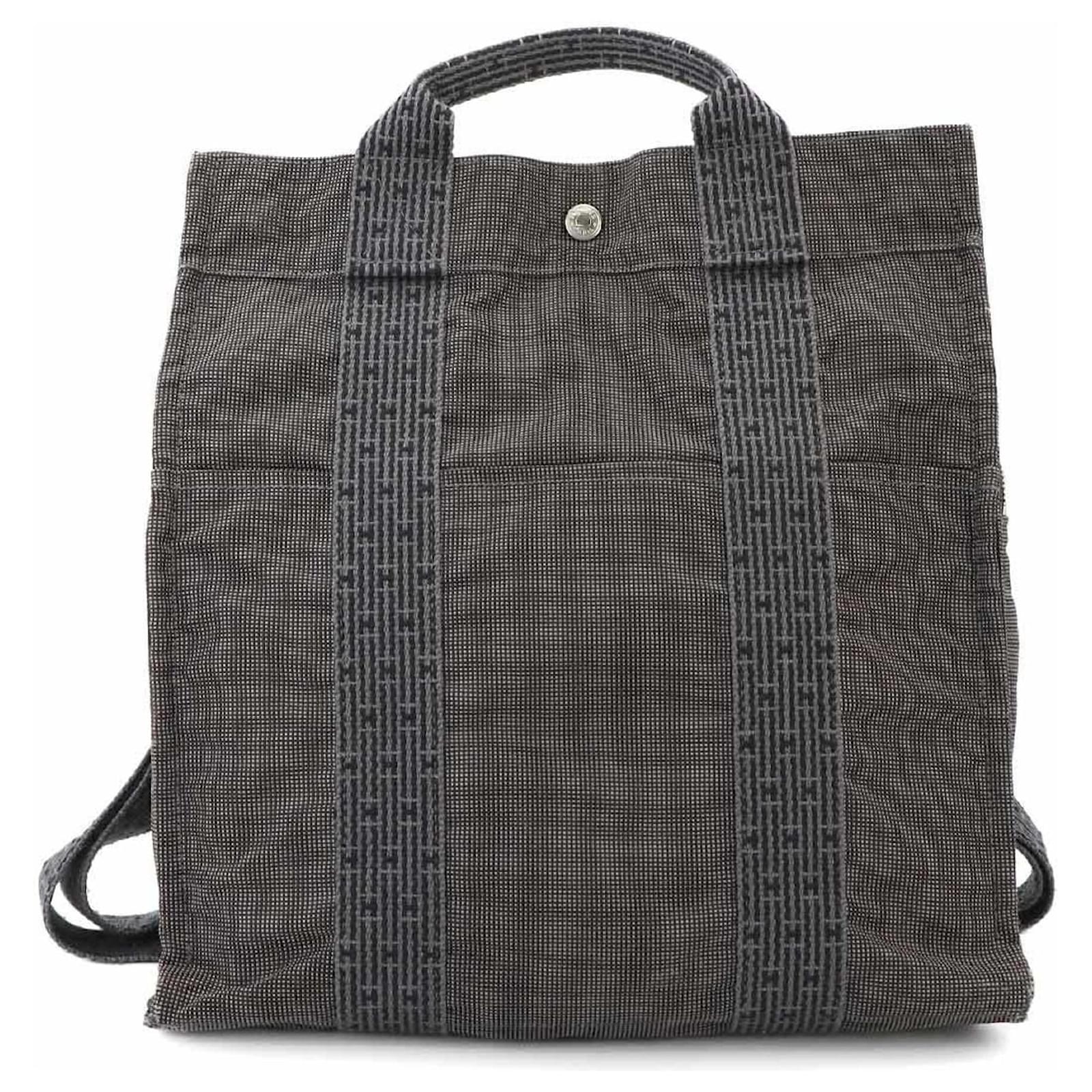 Hermès Hermes Air Line Sac Ad MM Rucksack Backpack Brown Cloth ref ...