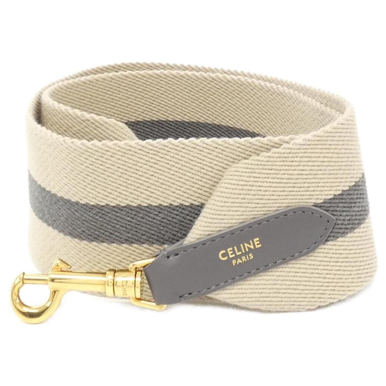 Céline Celine 49S022ADA Strap Brown Leather Cloth ref.2100954 - Joli Closet