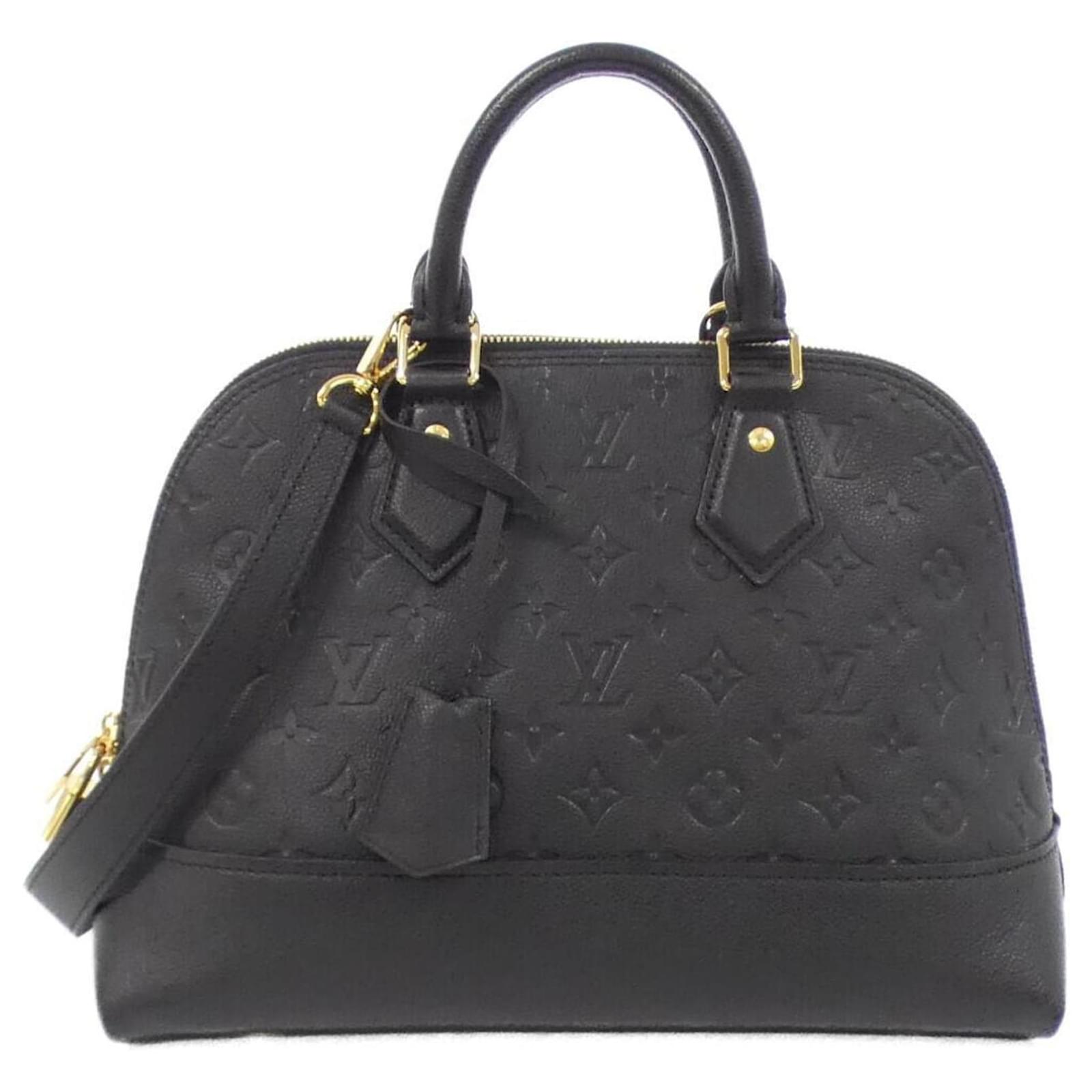 Louis Vuitton Monogram Empreinte Neo Alma PM Handbag Black Cloth ref ...