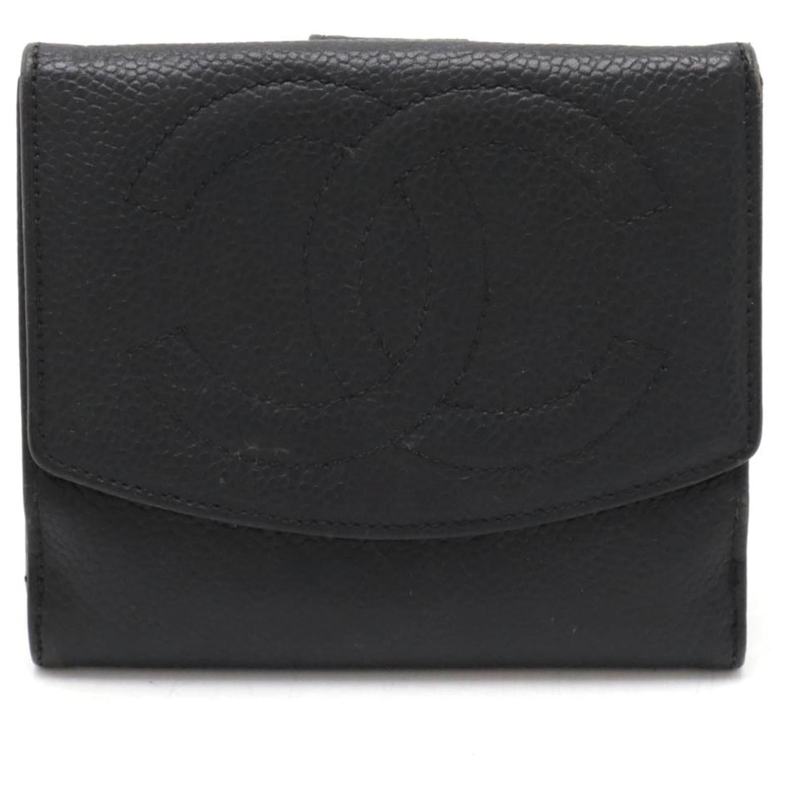 Chanel Coco Mark Bi-fold Wallet Black ref.2101697 - Joli Closet