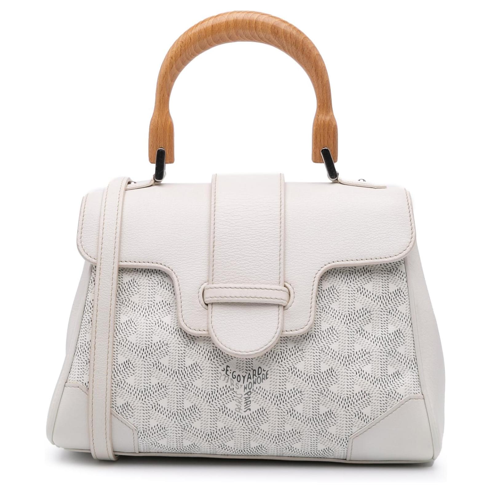 Goyard White Mini Goyardine Saigon Souple (Sold) - Joli Closet