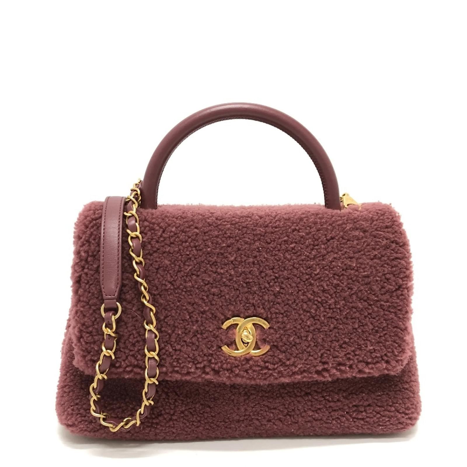 Chanel Boa Coco Handle 2WAY Tasche Rot Bordeaux Leder ref.2106084 ...