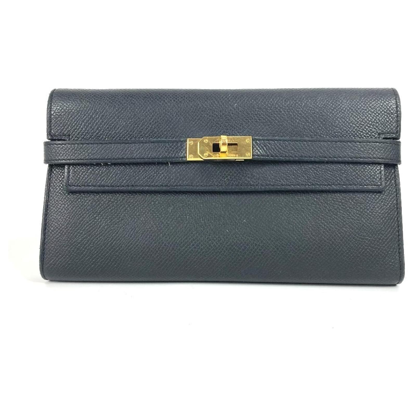 Hermès Hermes Kelly Wallet Long in Black Epsom Leather ref.2107087 ...