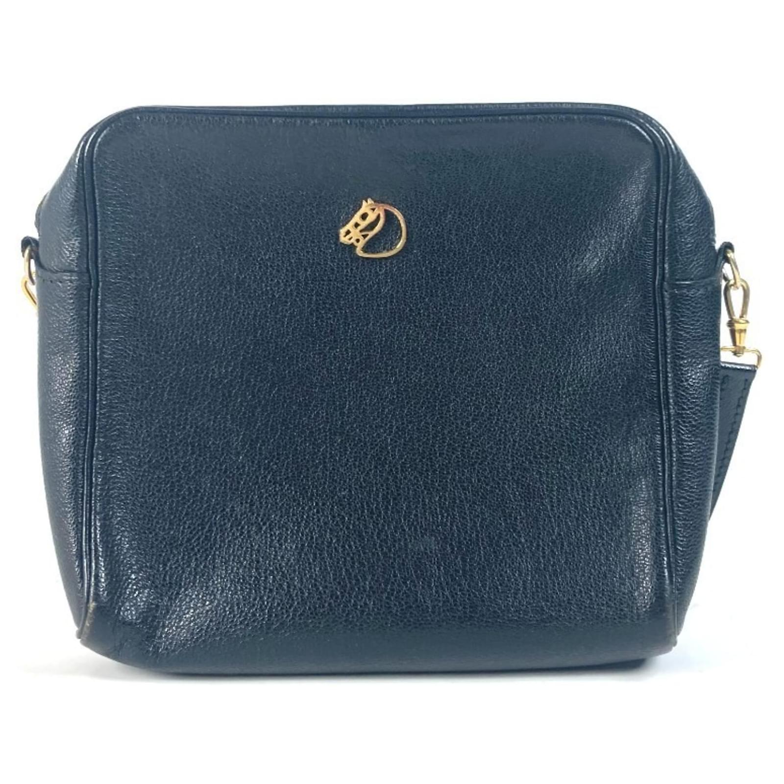 Hermès Hermes Vintage Cheval Horse Bag Black Golden Leather ref.2107792 ...