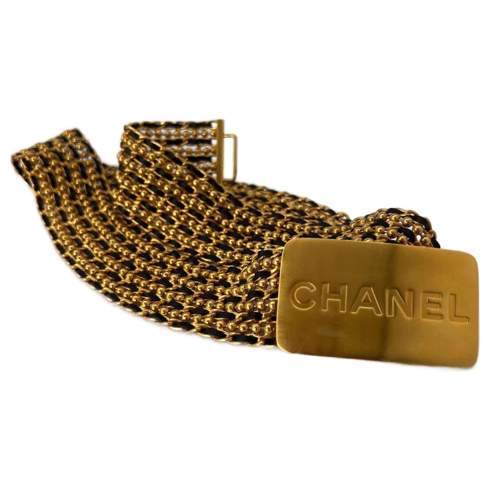 Chanel Belts Black Gold hardware Metal ref.2108179 - Joli Closet