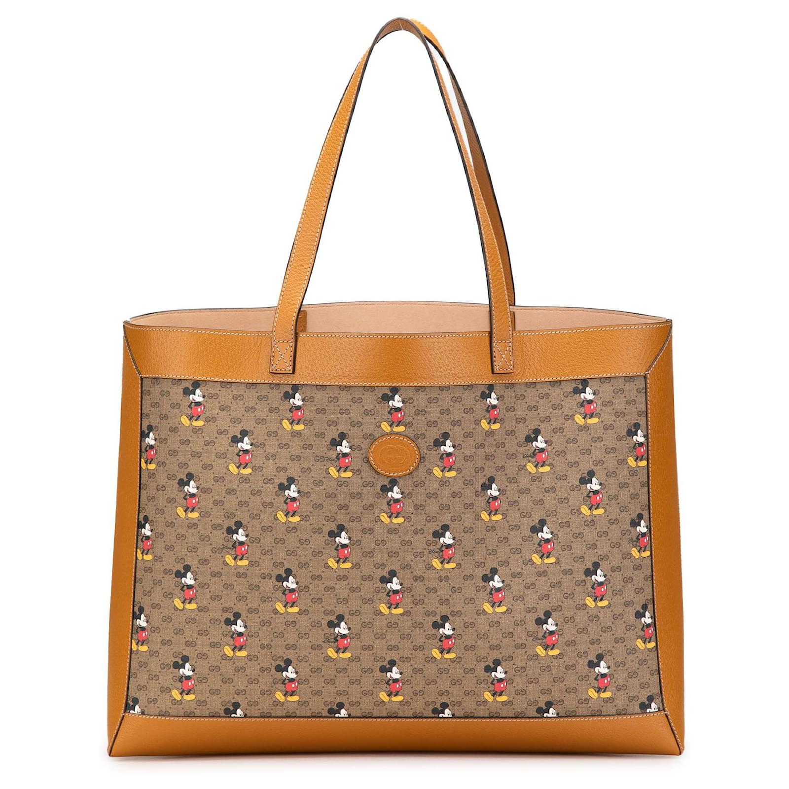 Gucci Brown Disney Micro GG Supreme Mickey Mouse Tote Light brown Cloth ...