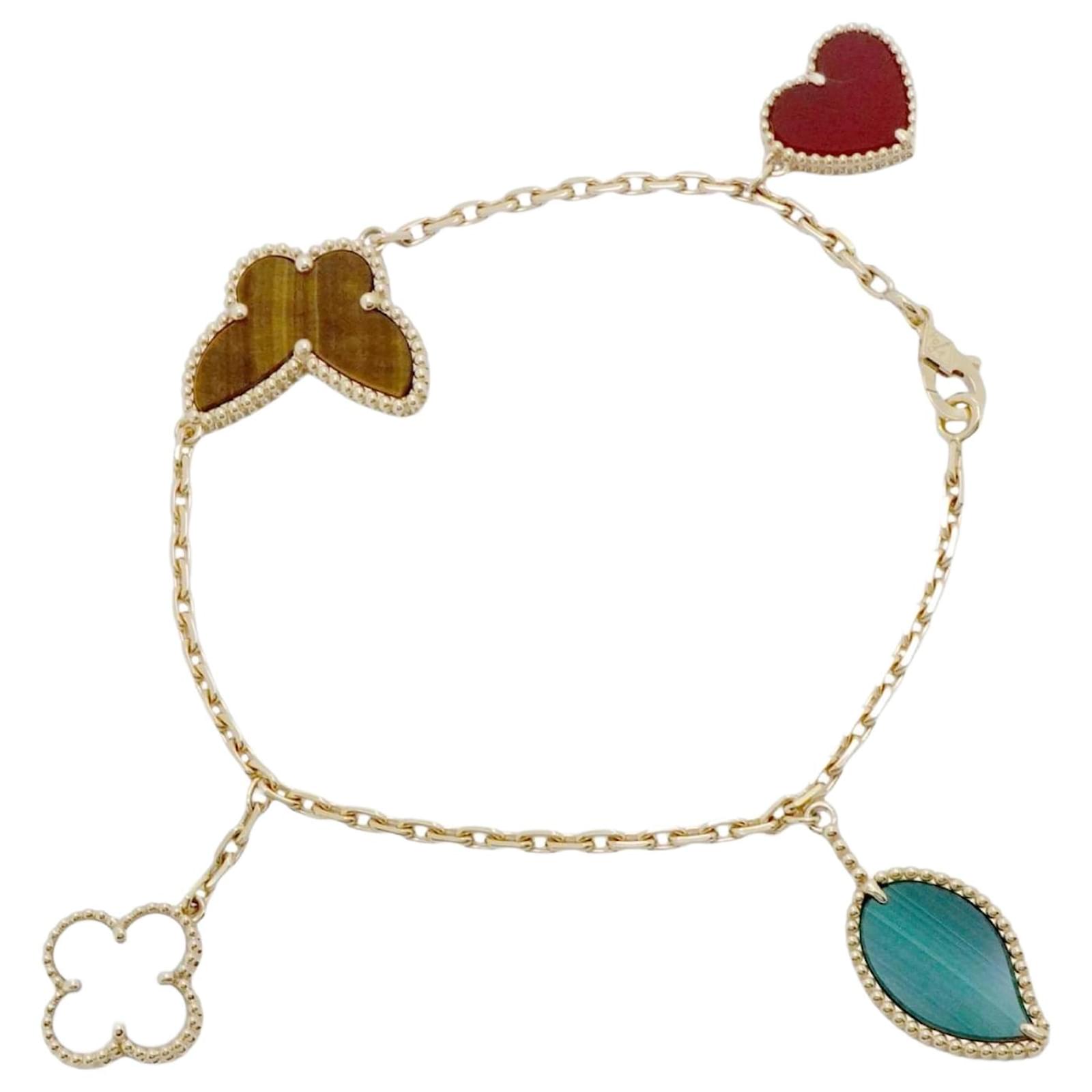 Van Cleef & Arpels Lucky Alhambra Charm Bracelet Yellow gold ref ...