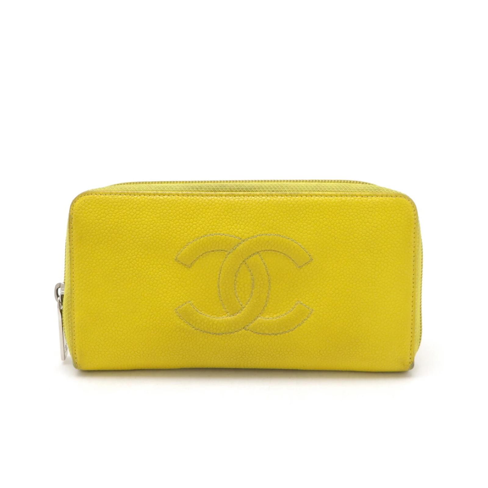Chanel Coco Mark Round Long Wallet in Yellow ref.2114888 - Joli Closet