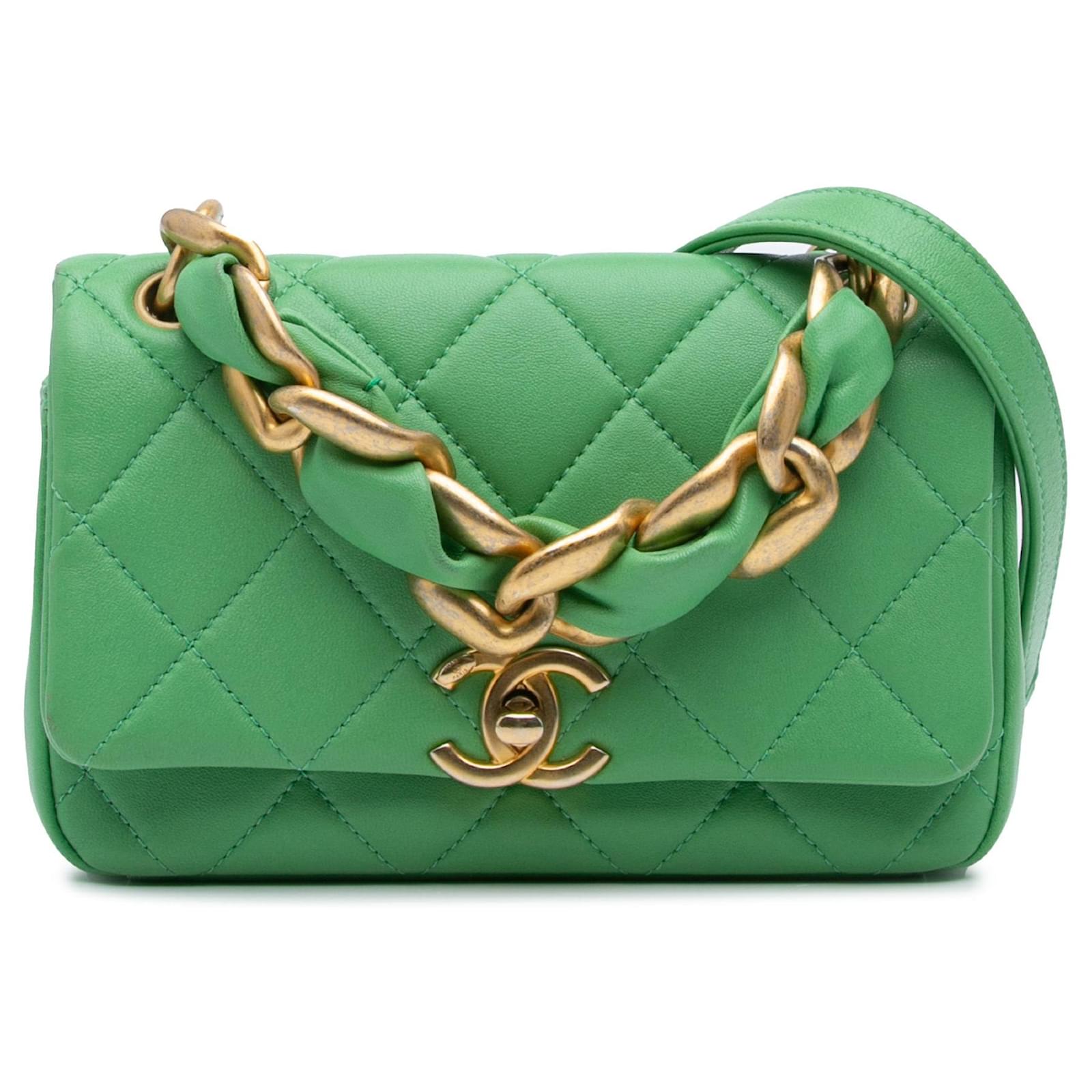 CHANEL Handbags T. Leather Green ref.2115700 - Joli Closet