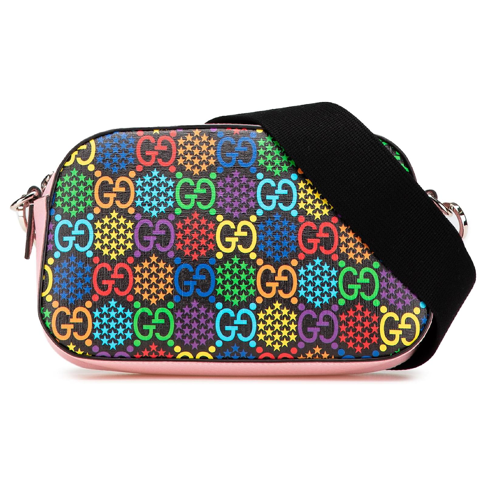 Gucci Pink GG Supreme Psychedelic Crossbody Pony-style calfskin Cloth ...