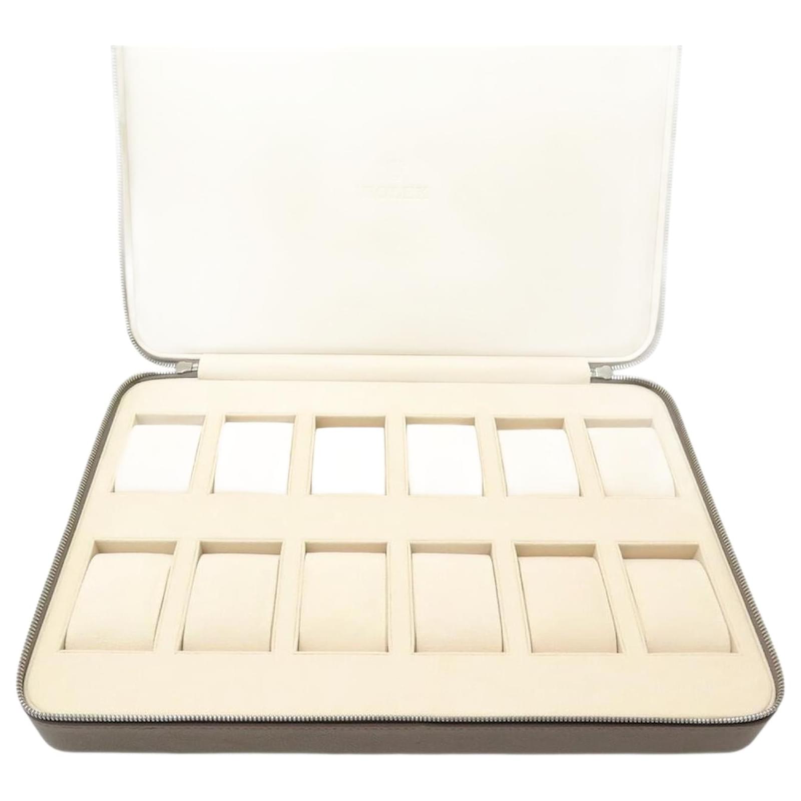 NEW RARE TRAVEL CASE FOR 12 ROLEX WATCHES IN LEATHER + BOX WATCH TRAVEL ...