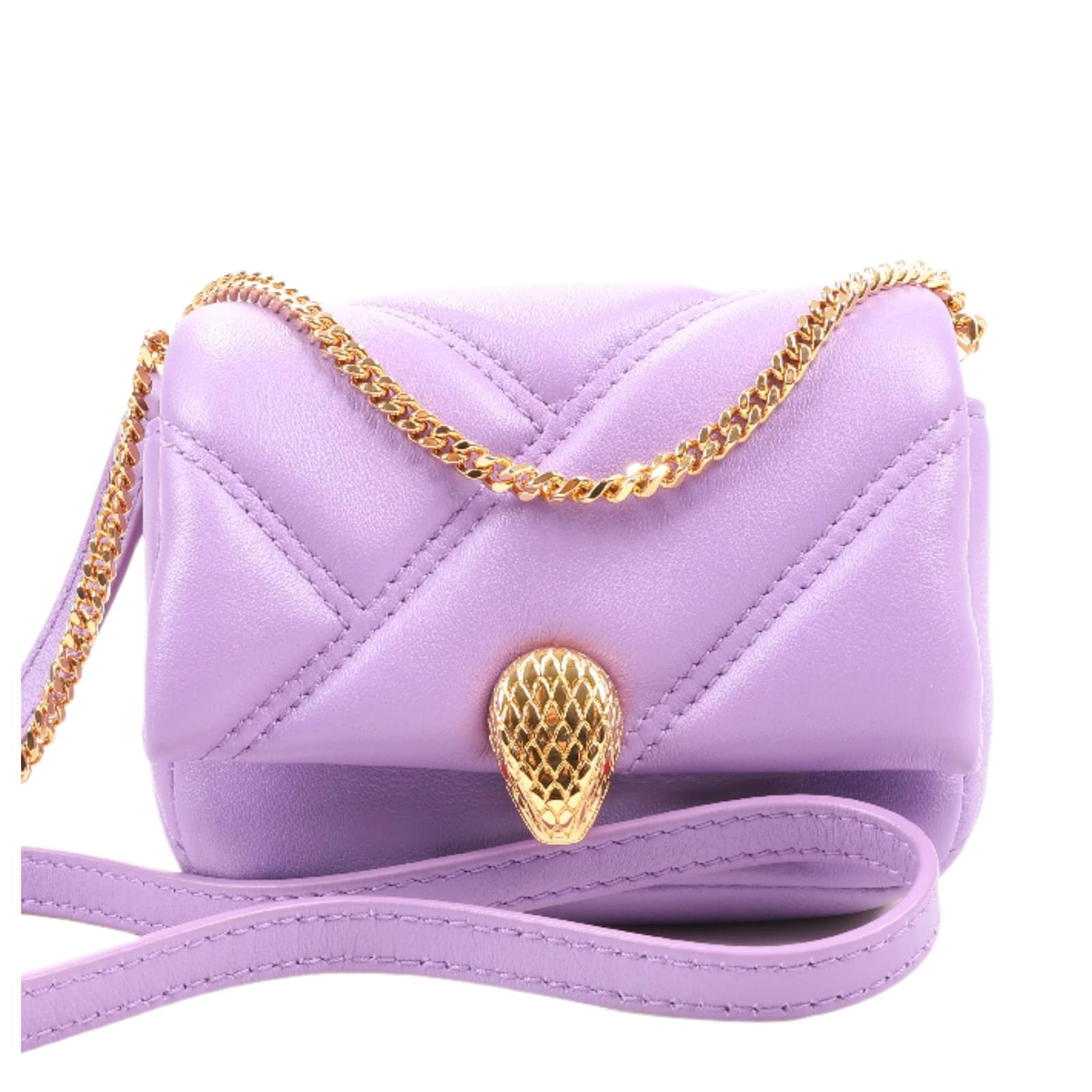 Bulgari BVLGARI Serpenti Cabochon Micro Leather Shoulder Bag in Purple ...