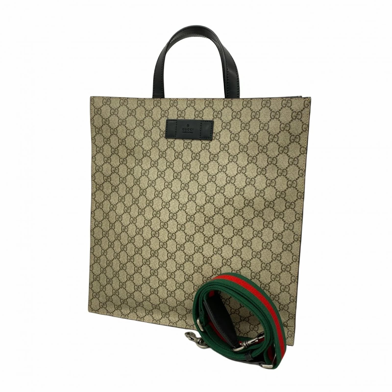 Gucci Tote Bag GG Supreme Sherry Line 456217 Brown Plastic ref.2123709 ...