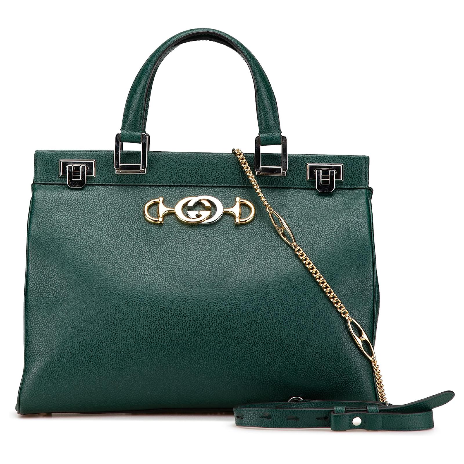 Gucci Green Medium Zumi Leather Satchel Pony-style calfskin ref.2123773 ...