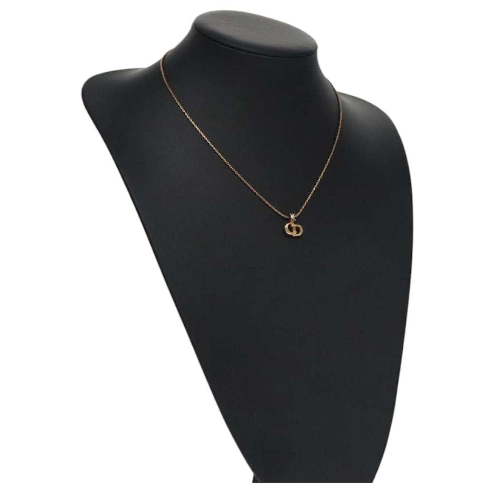 Christian Dior Necklace metal Gold Tone Auth BD647 ref.2125236 - Joli ...